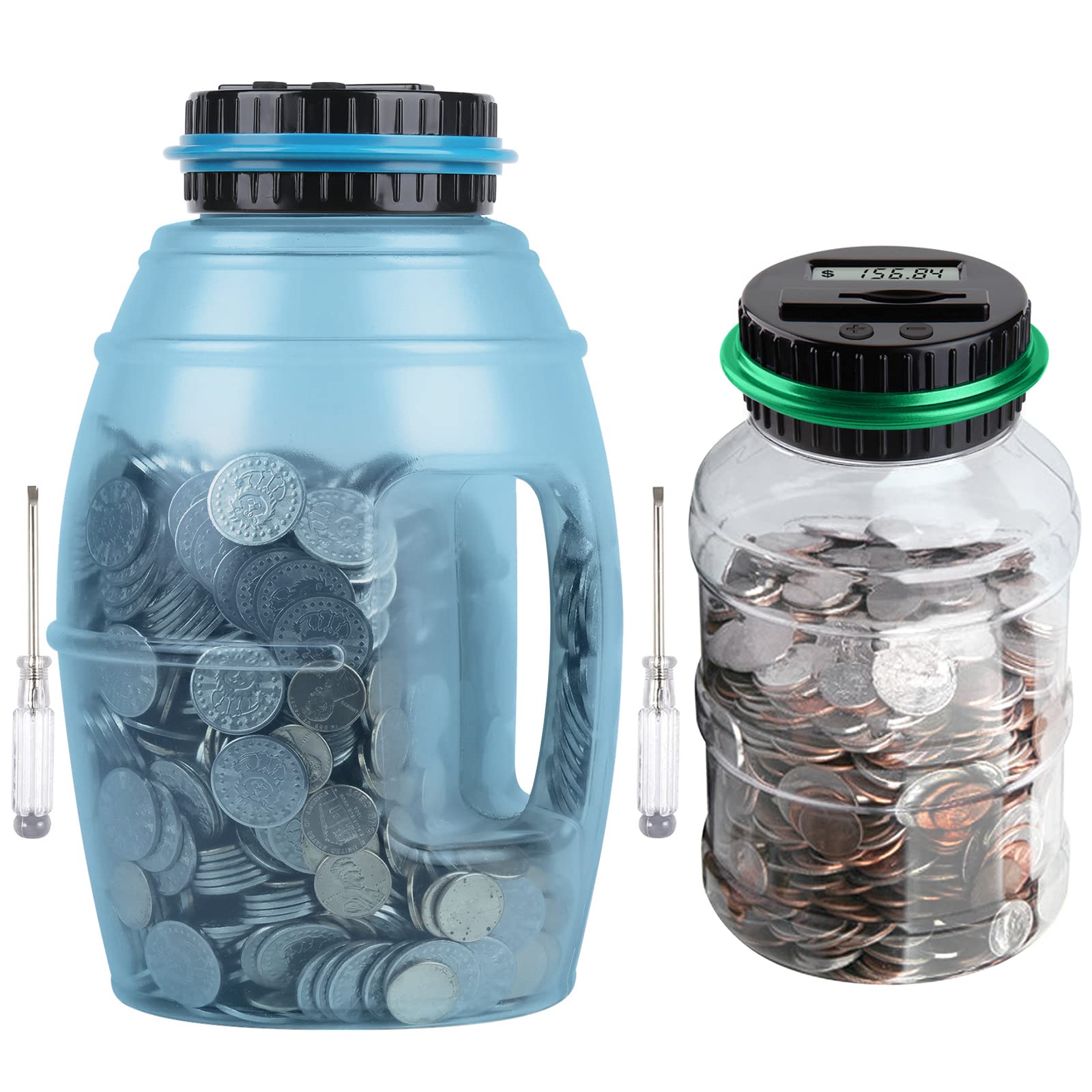 Amazon.com: Large Piggy Bank for Adults Kids, Vcertcpl Digital Coin ...