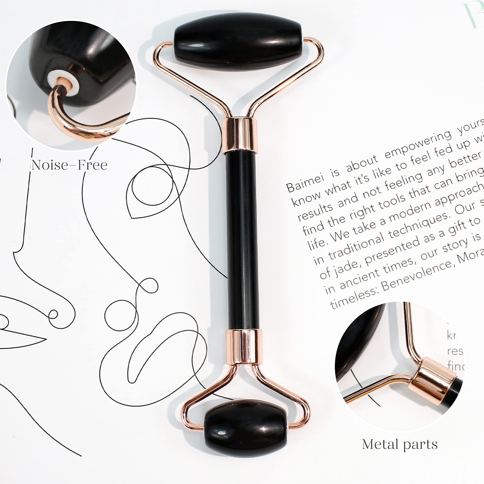 Snapklik.com : BAIMEI Jade Roller & Gua Sha Set Face Roller And Gua Sha ...