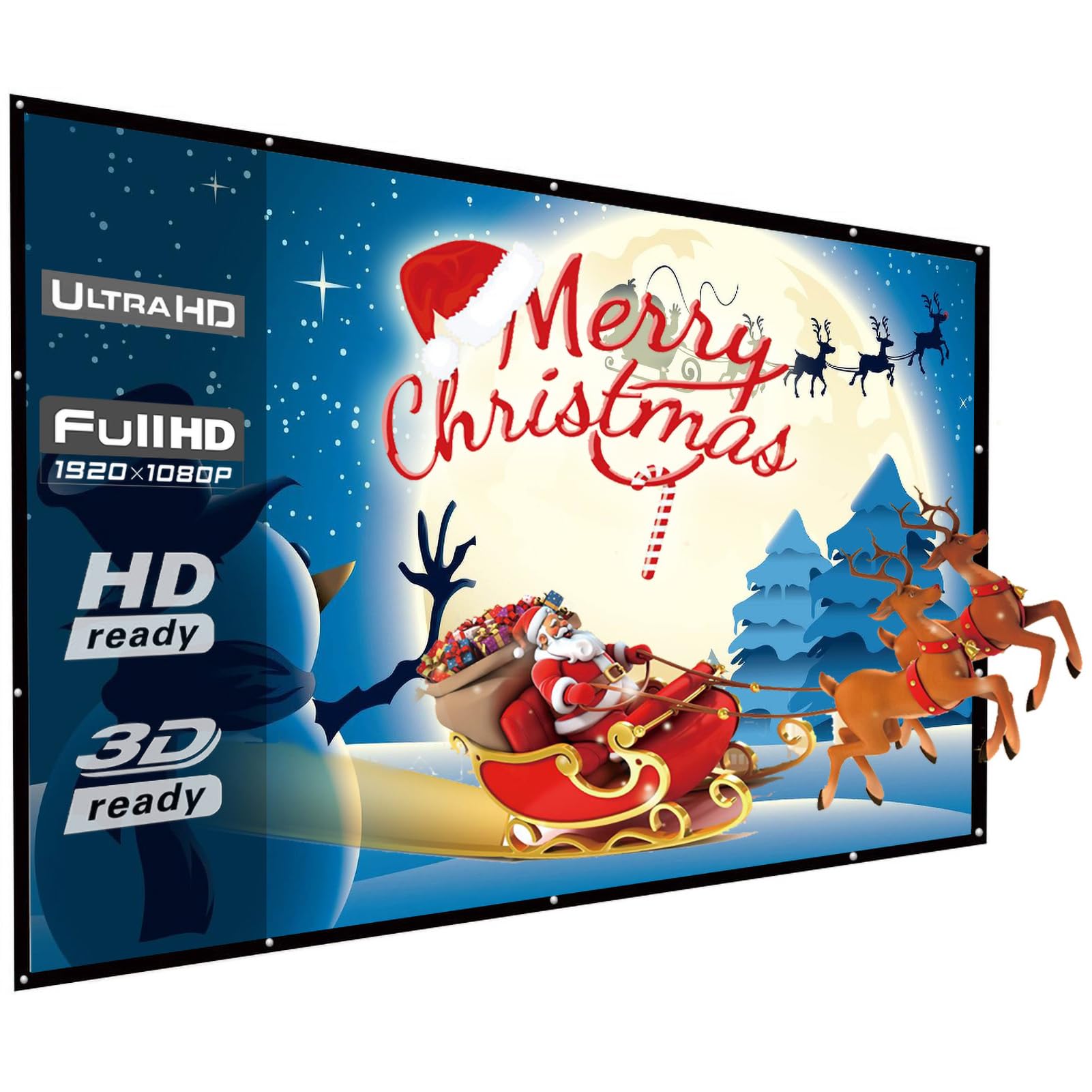 Amazon.com: 200 Inch Portable Projector Screen Outdoor, YF2009SZ 16:9 ...