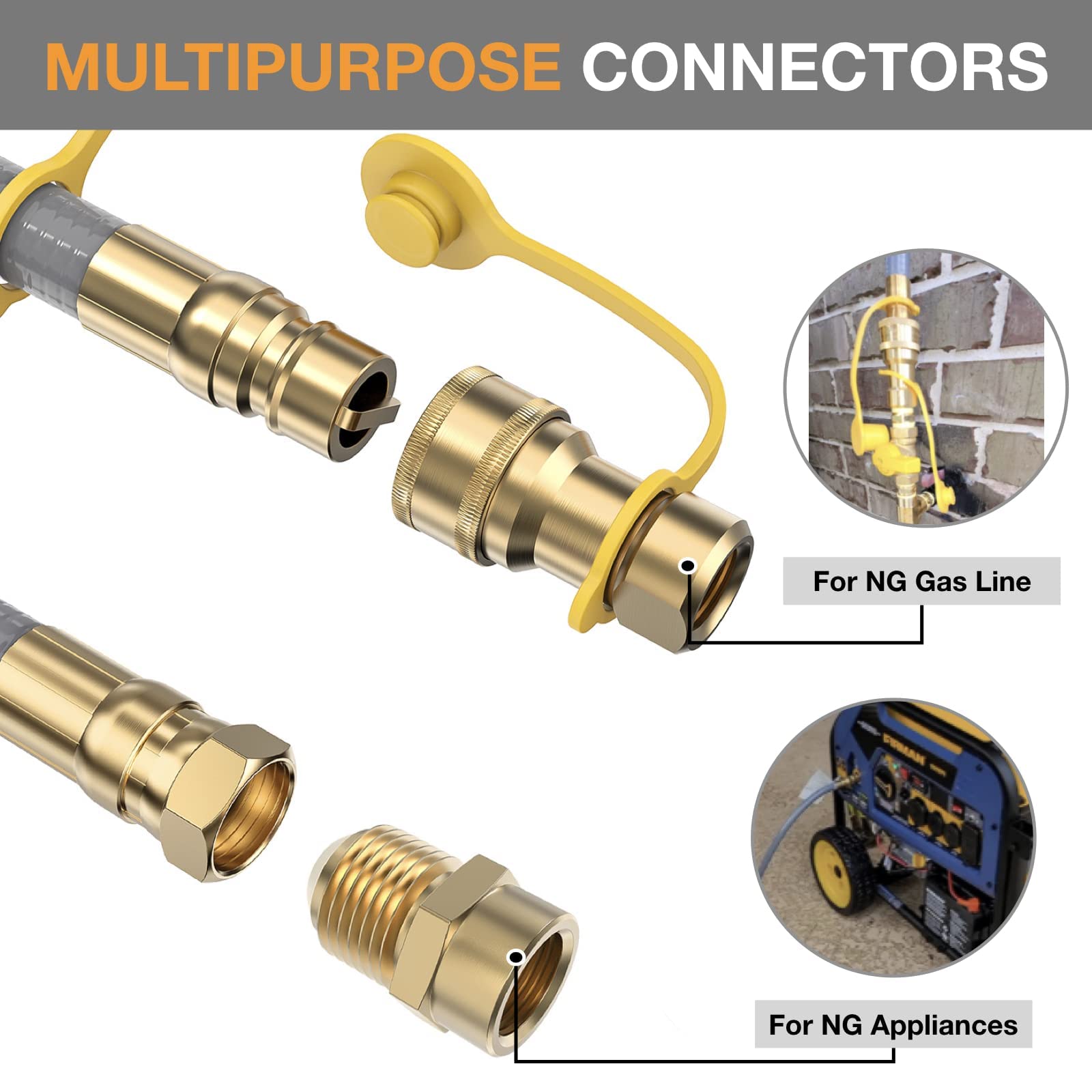 Snapklik.com : GasXpert 24FT 1/2 Inch Natural Gas Hose