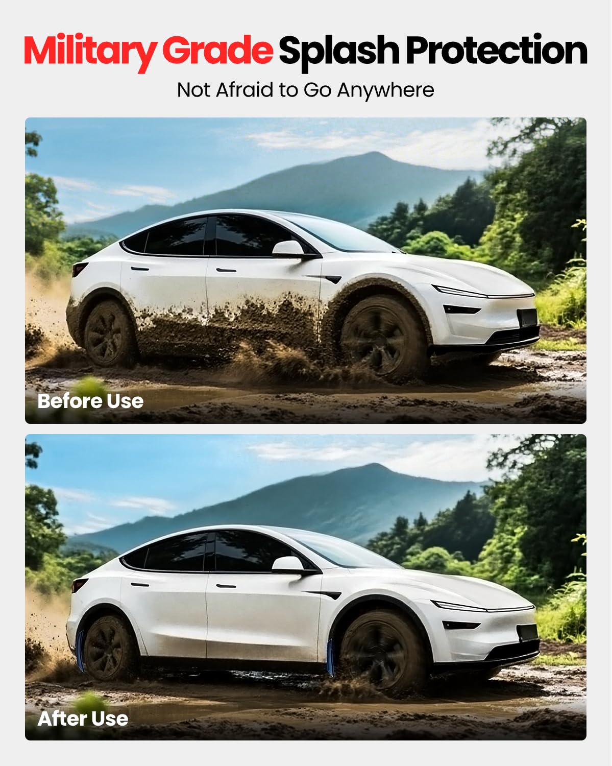 Snapklik.com : REEVAA 2025 Tesla New Model Y Juniper Accessories - Mud ...