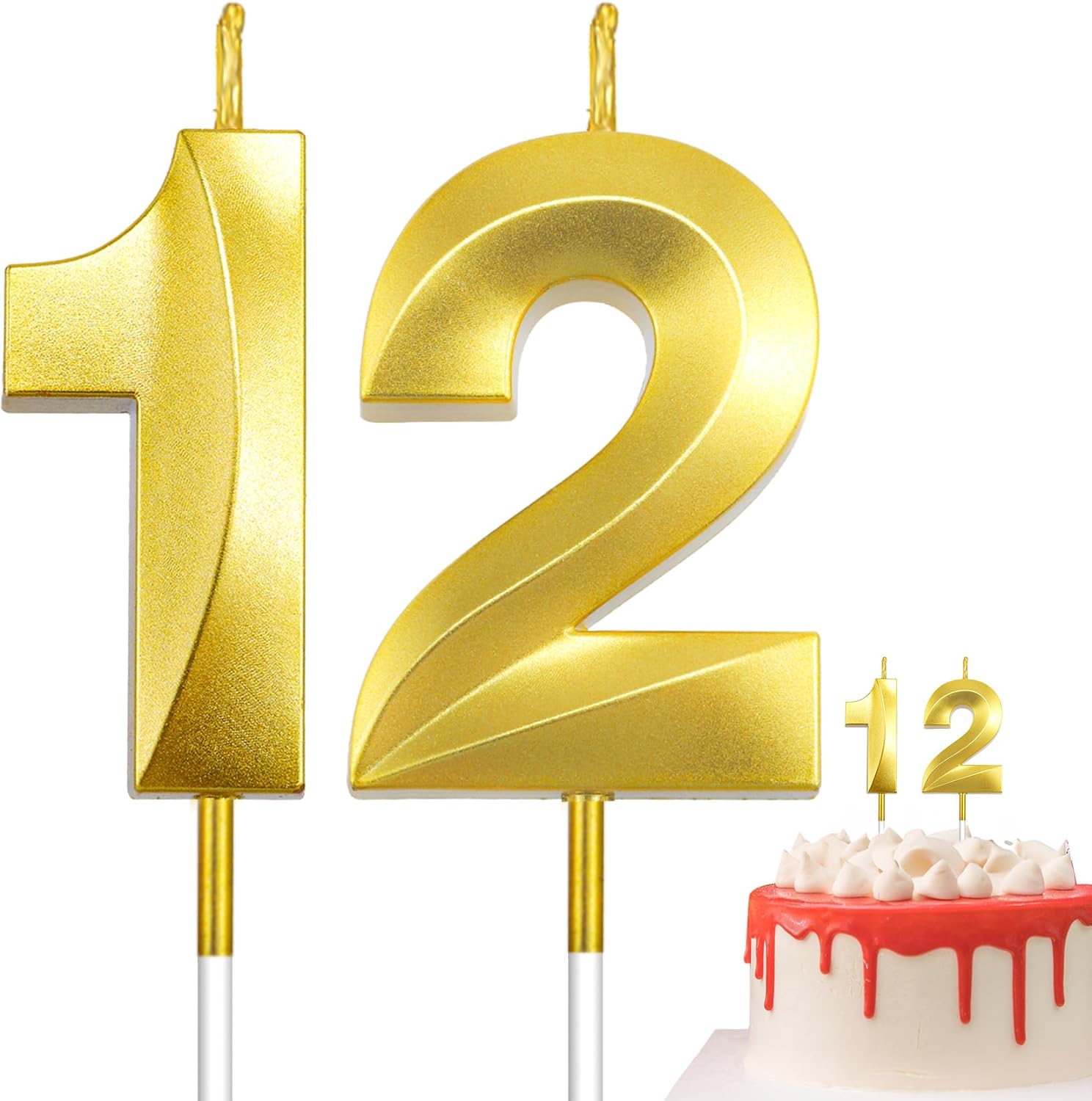 Amazon.com: Number Birthday Candles, Number 12 Candles, 12th Birthday ...