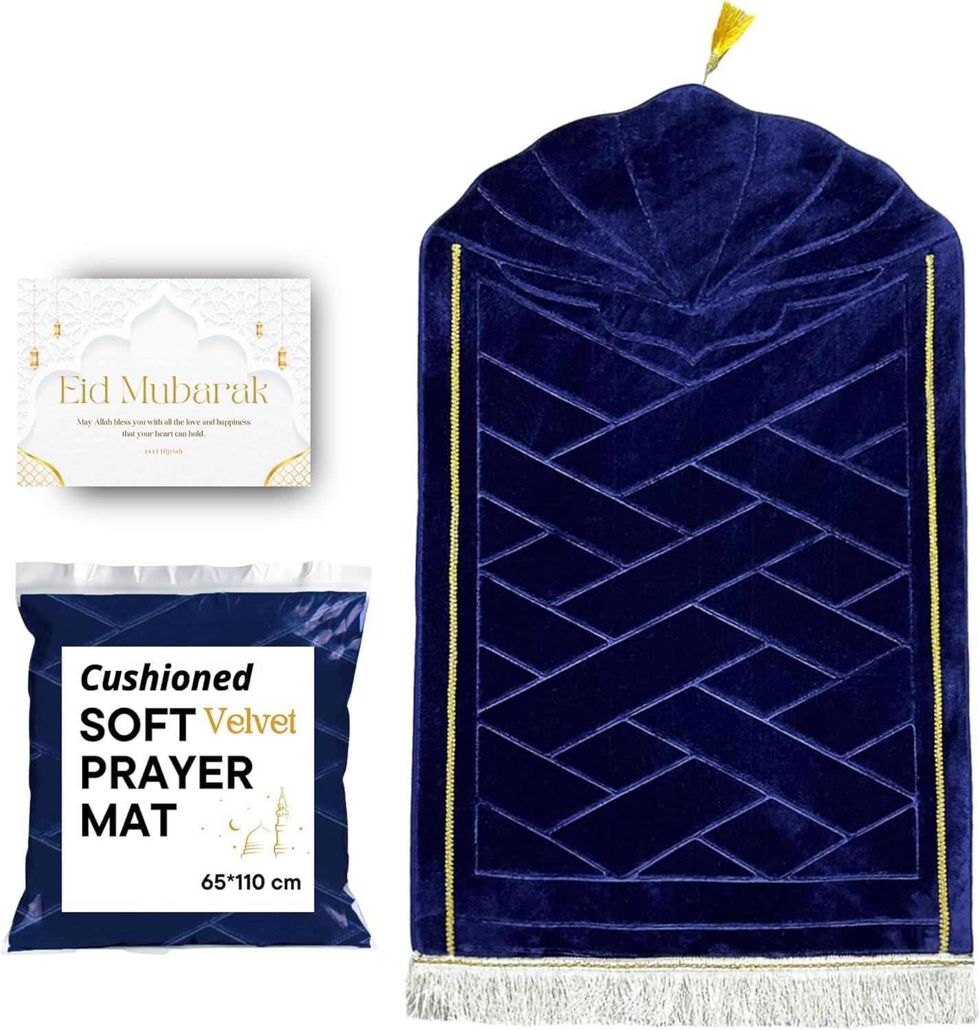Amazon.com: The Linen Company Prayer Mat - Foldable Padded Prayer Rug ...