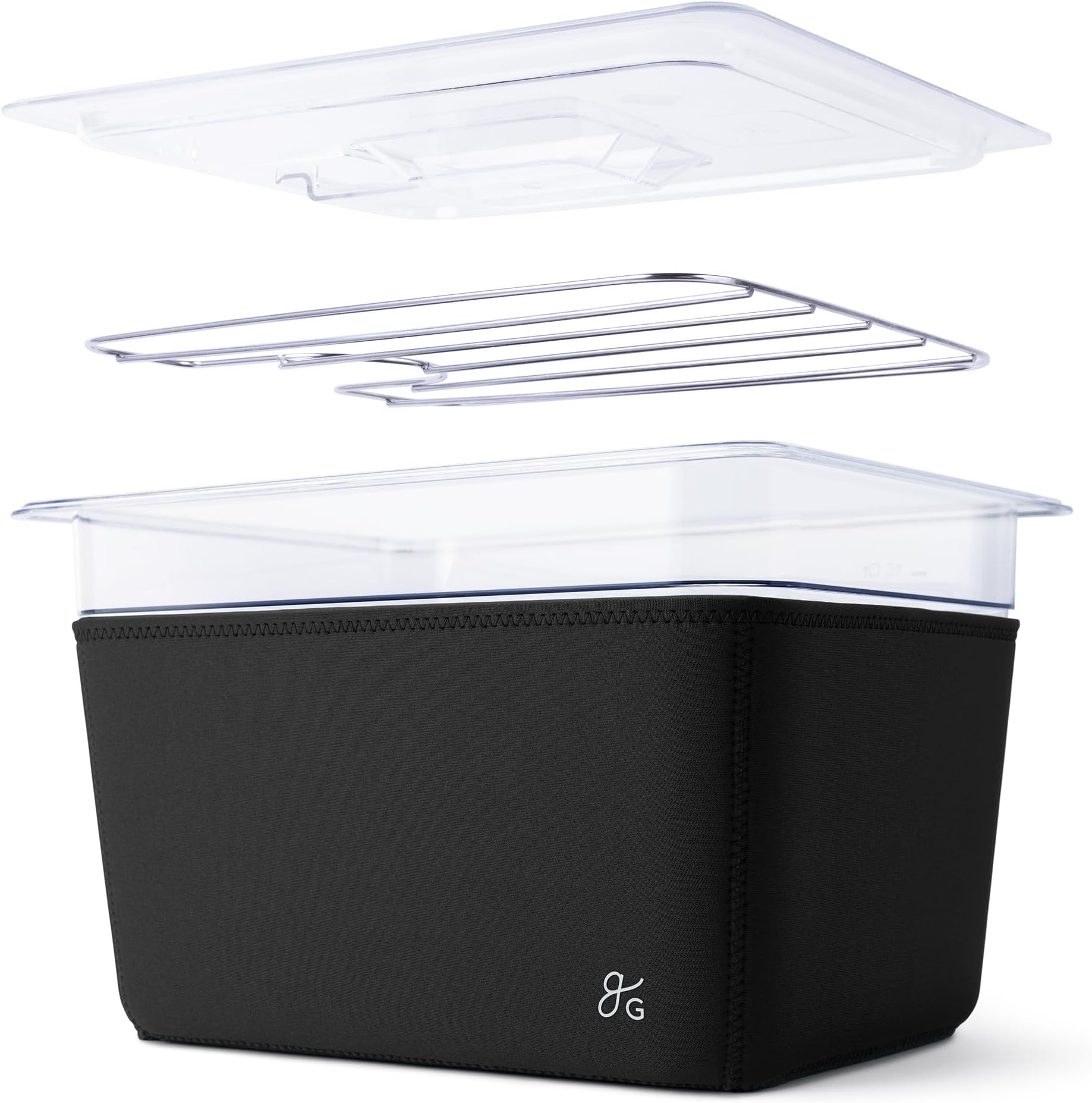 Amazon.com: HOMENOTE Container 12 Quart with Lid & Rack and Sleeve ...