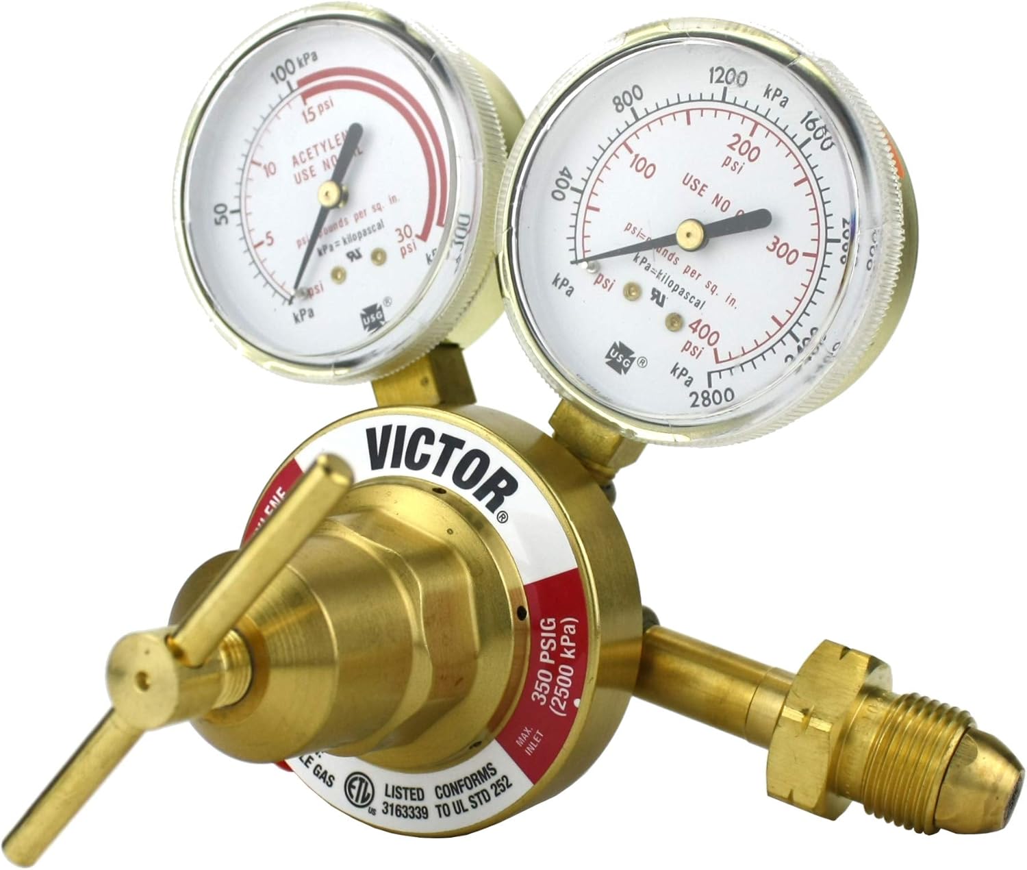 VICTOR Heavy Duty Acetylene Model: 350-15-510 - Delivery Rate: 2-15 psi ...