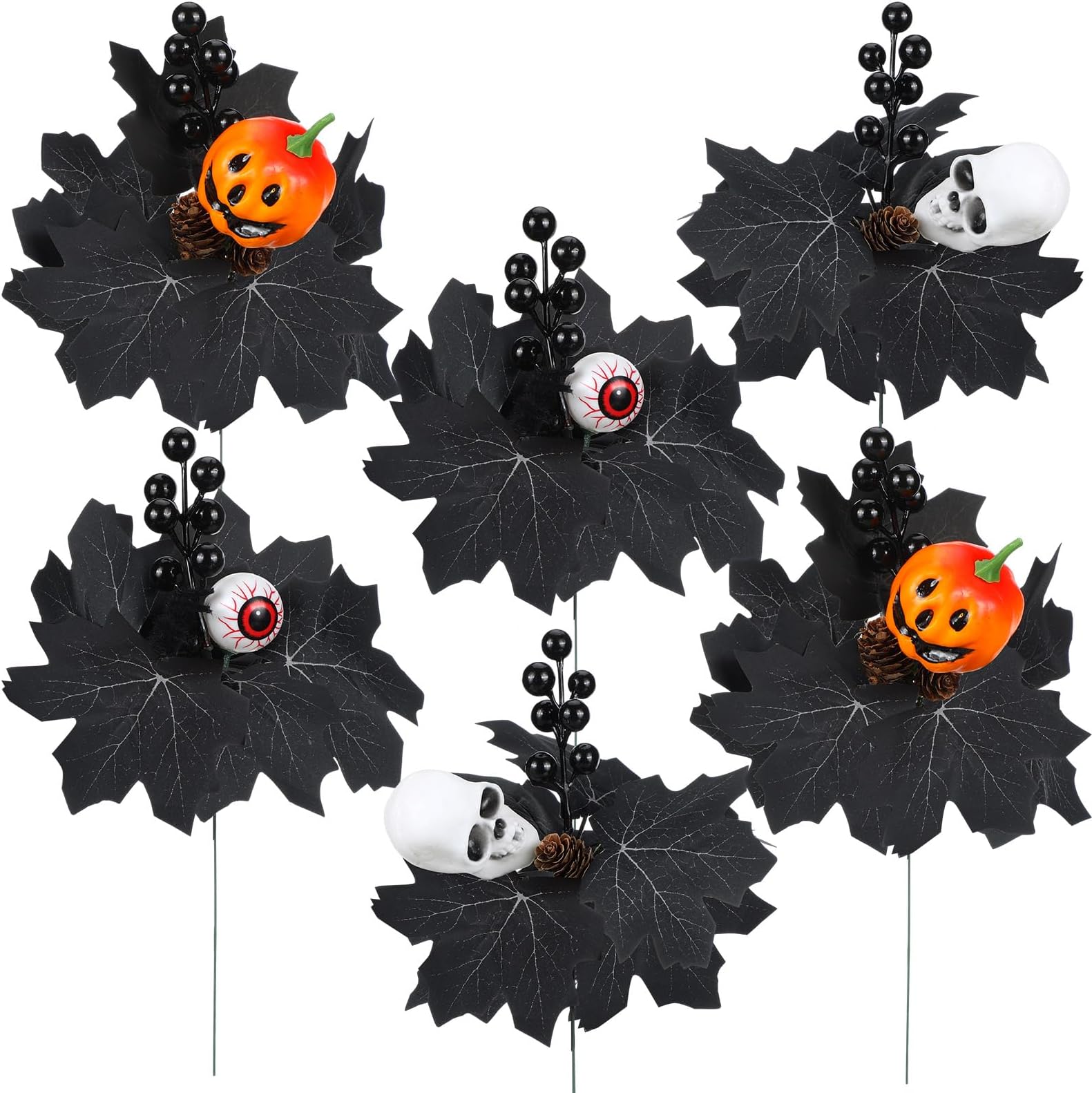 Amazon.com: Lyrow 6 Pieces Halloween Branches Picks Stems Artificial ...