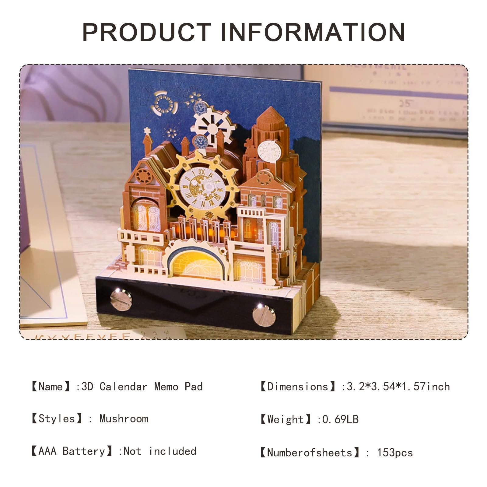 Snapklik.com : 3D Desk Calendar 2025, 3D Art Memo Pad, OKYUK New Creative Time Piece, Tear-Away ...