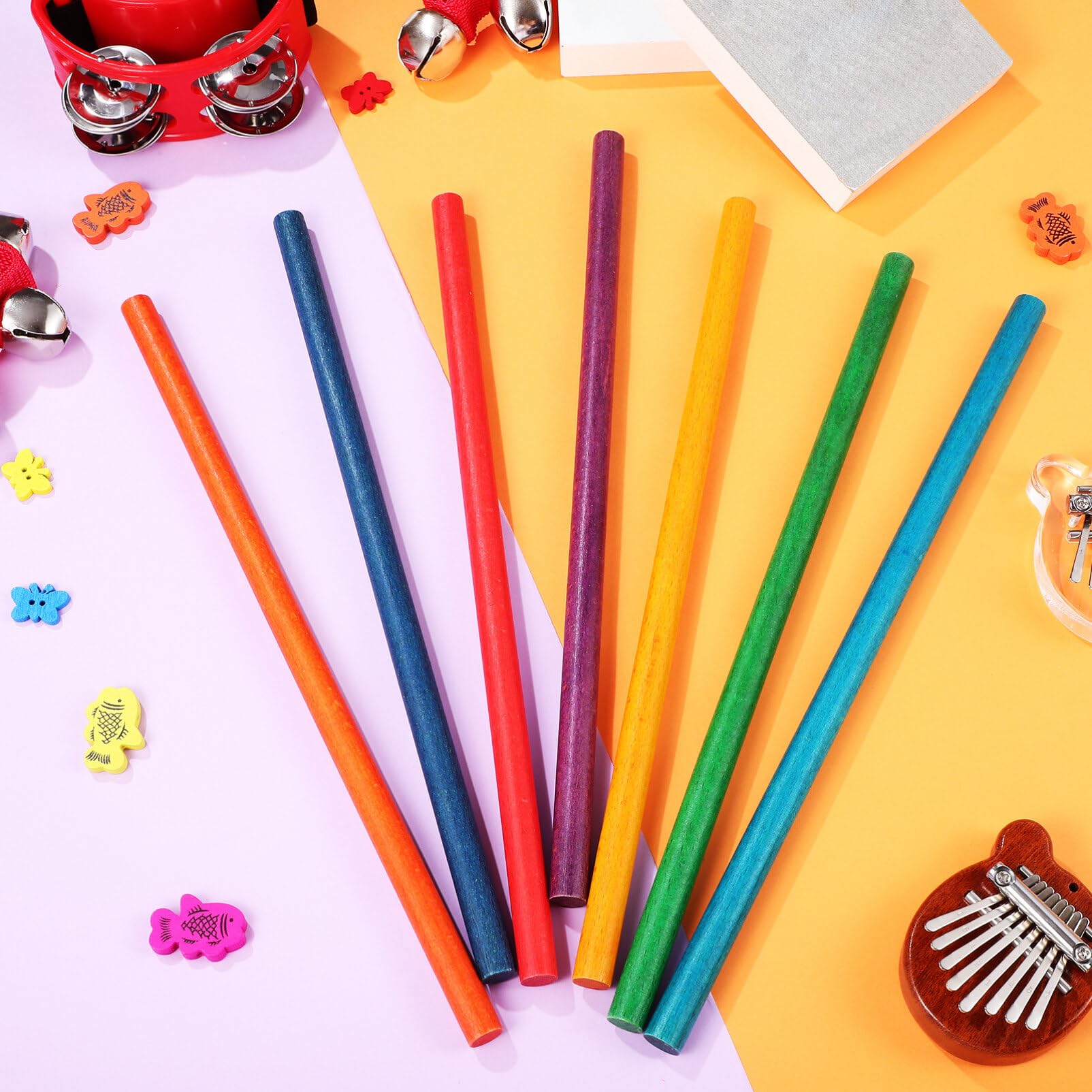 Snapklik.com : 16pcs Round Stick Music Sticks For Adults Rhythm Sticks ...