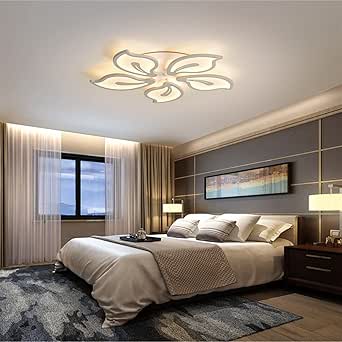 SMG Modern LED Ceiling Lights Fixture, Remote Control Dimmable Modern ...