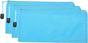 Amazon.com : PATIKIL Waterproof Zipper File Bags, 3 Pack A6 Document ...