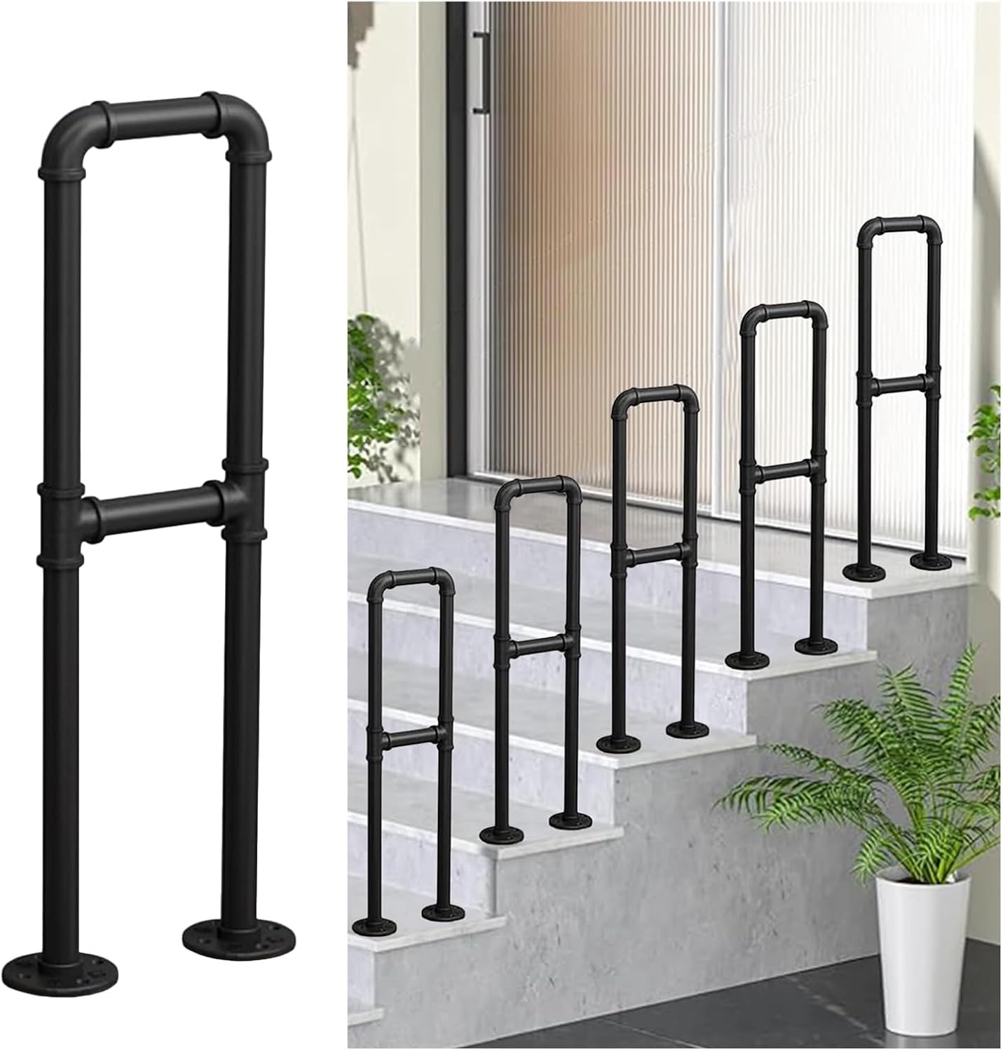 U-Shaped Stair Handrail, Stair Handrail Balusters Rails Step Hand Rail ...