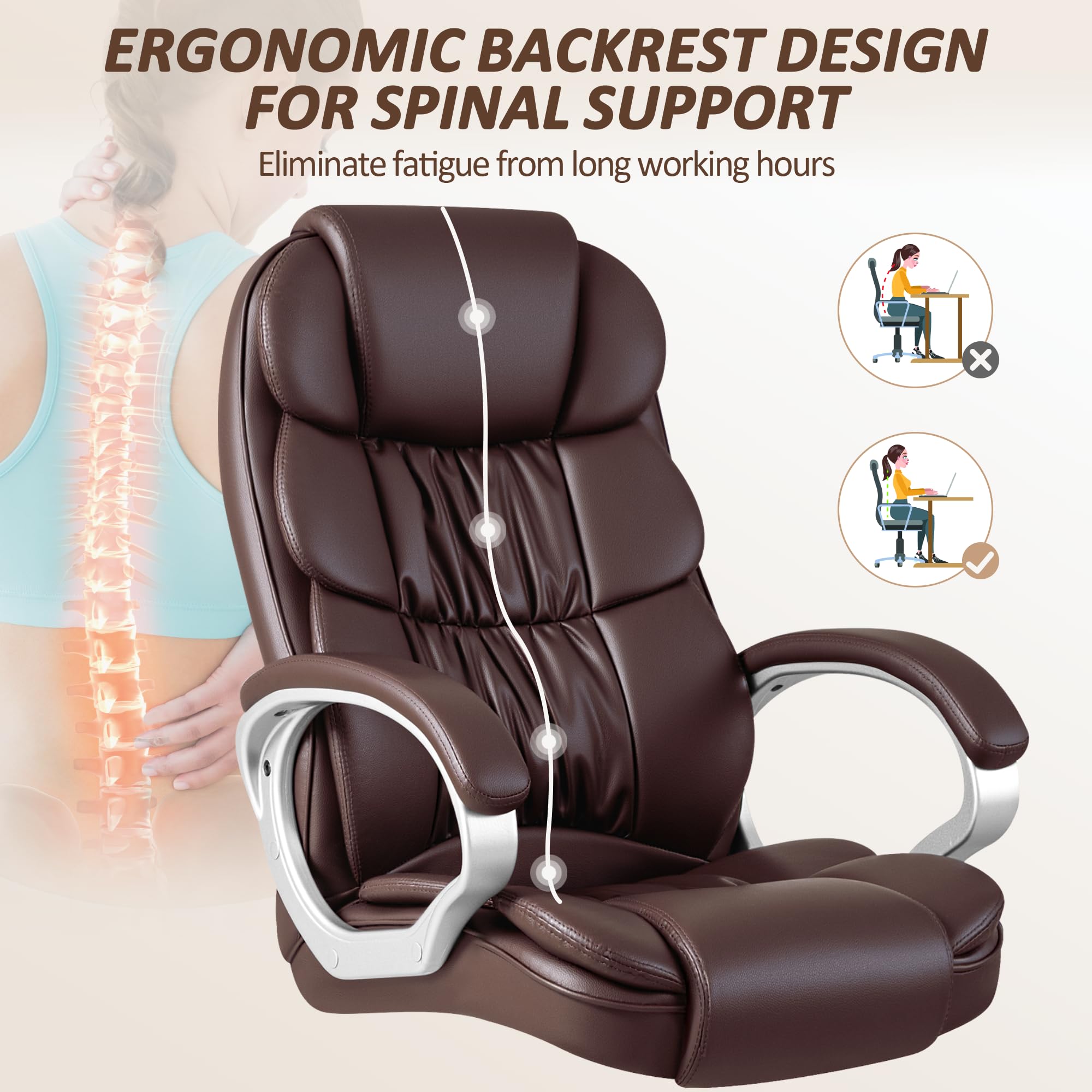 Snapklik.com : Homall Office Chair High Back Computer Chair Ergonomic ...