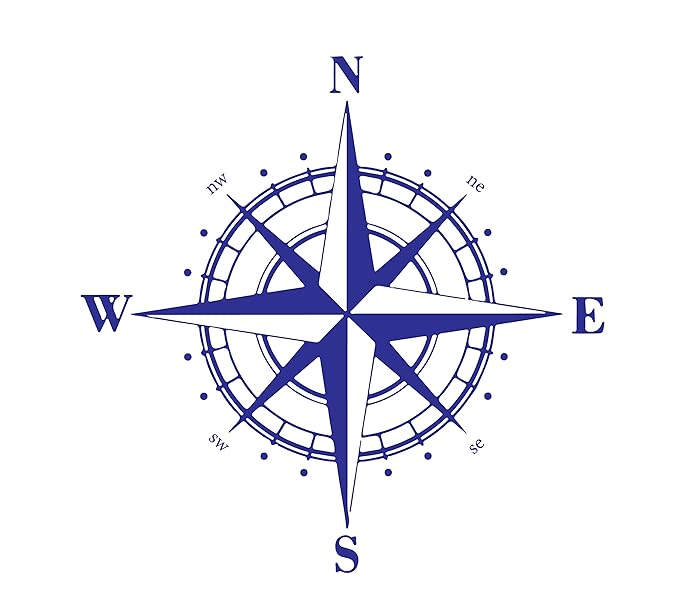 ISEE 360® Compass NSWE North South West East Vinyl Car Sticker Decal ...