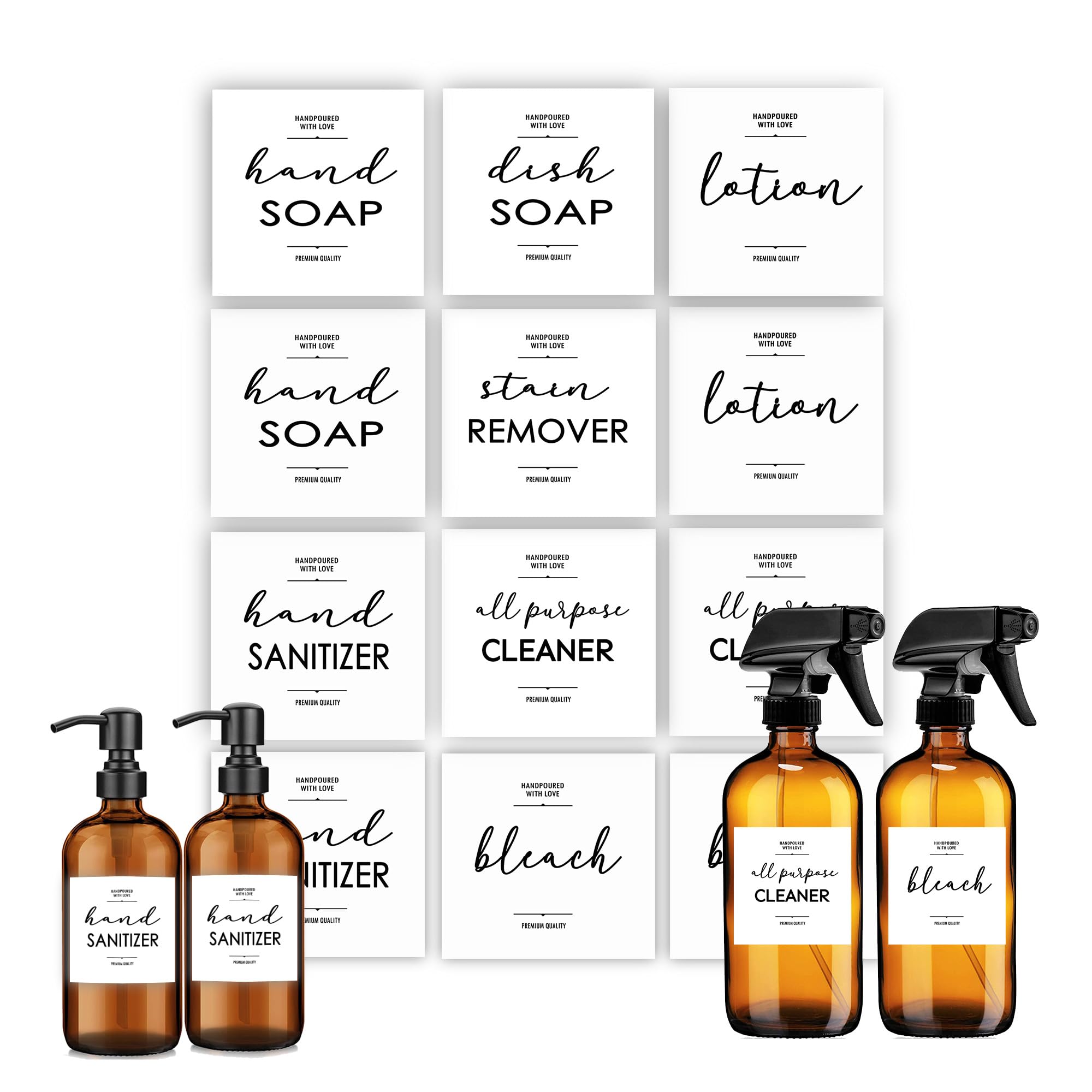 Amazon.com: Minimalist Hand Soap Labels, Modern Dish soap, Hand Lotion ...