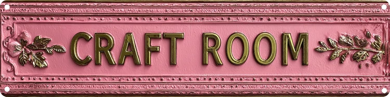 Amazon.com: FWBOYSV Vintage Tin Craft Room Sign Retro Metal Sign ...