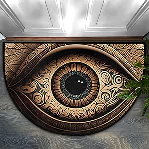 Amazon.com: cfpolar Evil Eye Half Circle Bath Mat Eye Rug Absorbent ...