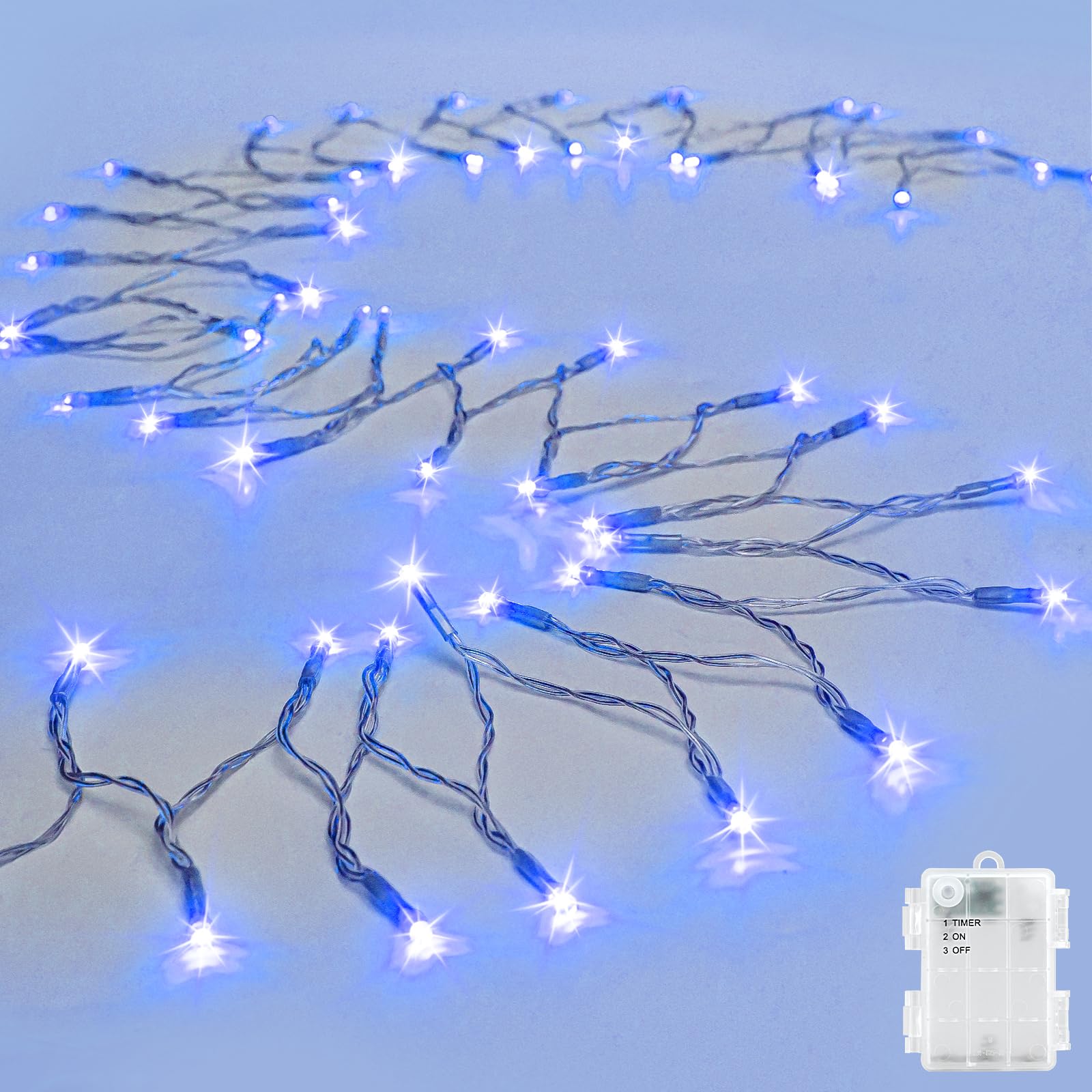 cshare String Lights Outdoor Waterproof 9.8ft 30 LED, Blue Fairy Lights ...