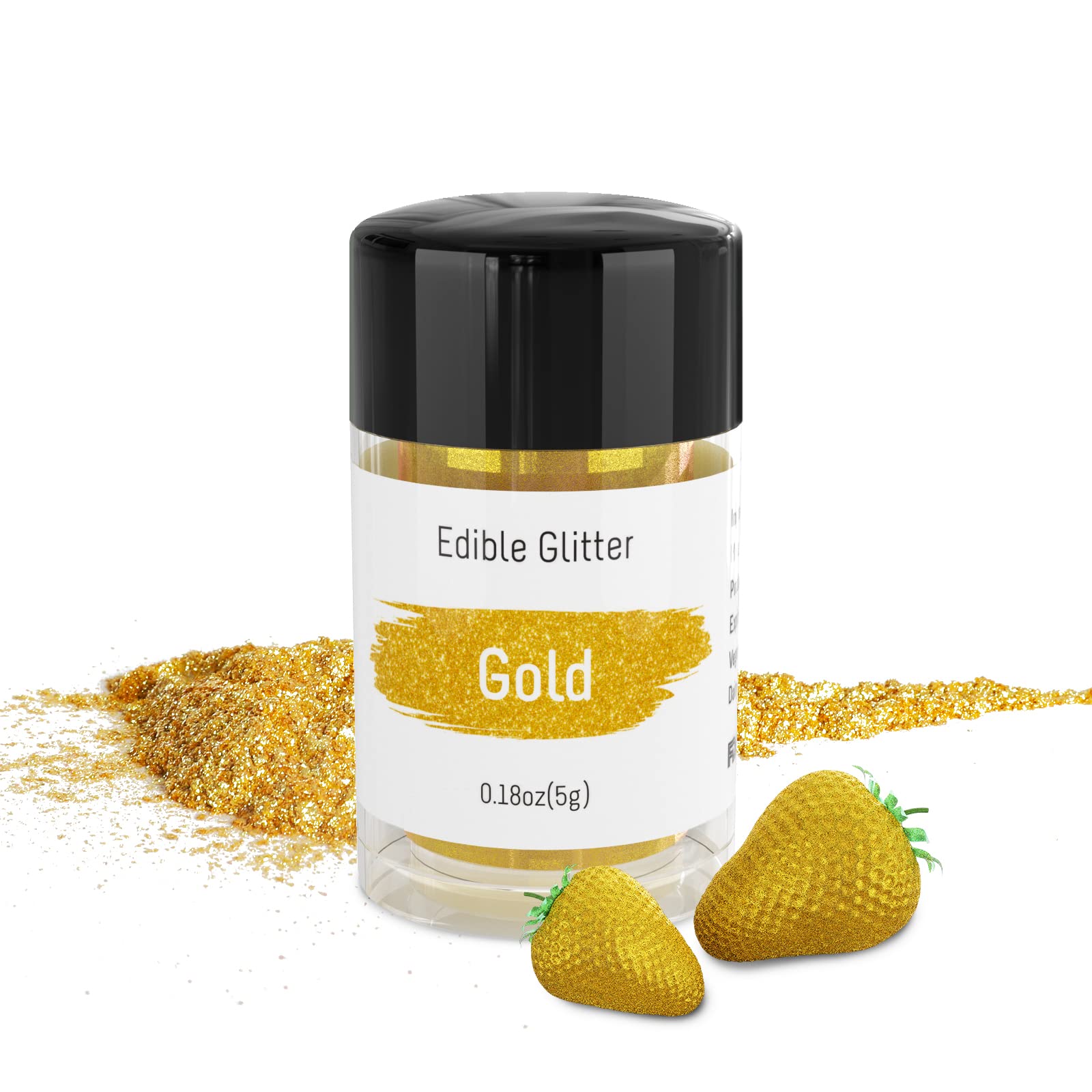 Amazon.com : Jelife Gold Edible Glitter Dust - 5 Grams Food Grade ...