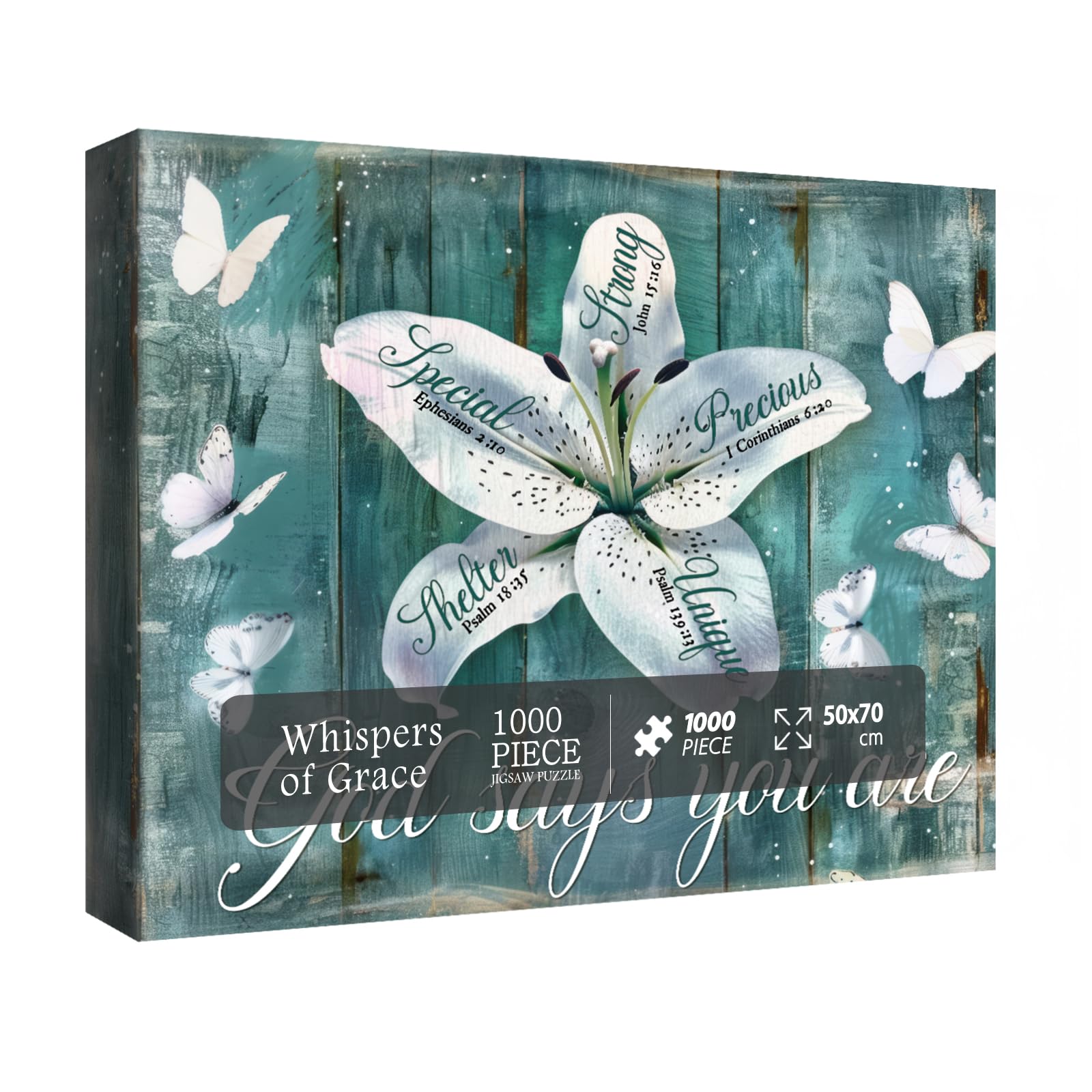 Amazon.com: Christian Flower Butterfly Puzzles for Adults 1000 Pieces ...