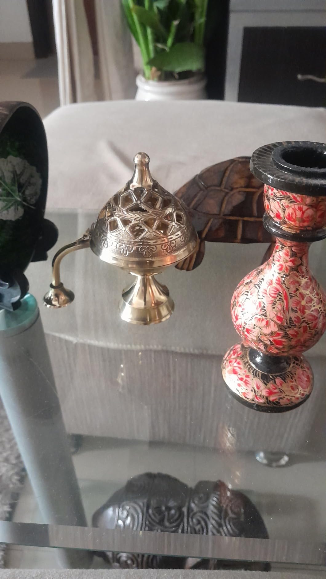 Trinity Designs Dhoop Dani Brass for Puja | Traditional Brass Dhuna ...