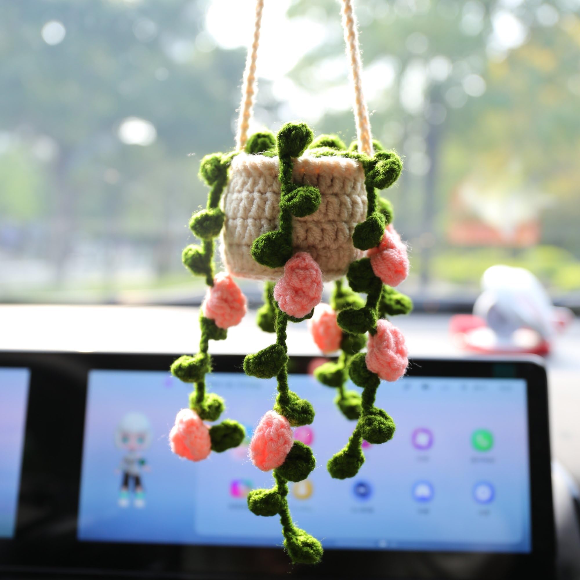 Amazon.com: Mirror Hanging Car Accessories Cute Little Lily of The ...
