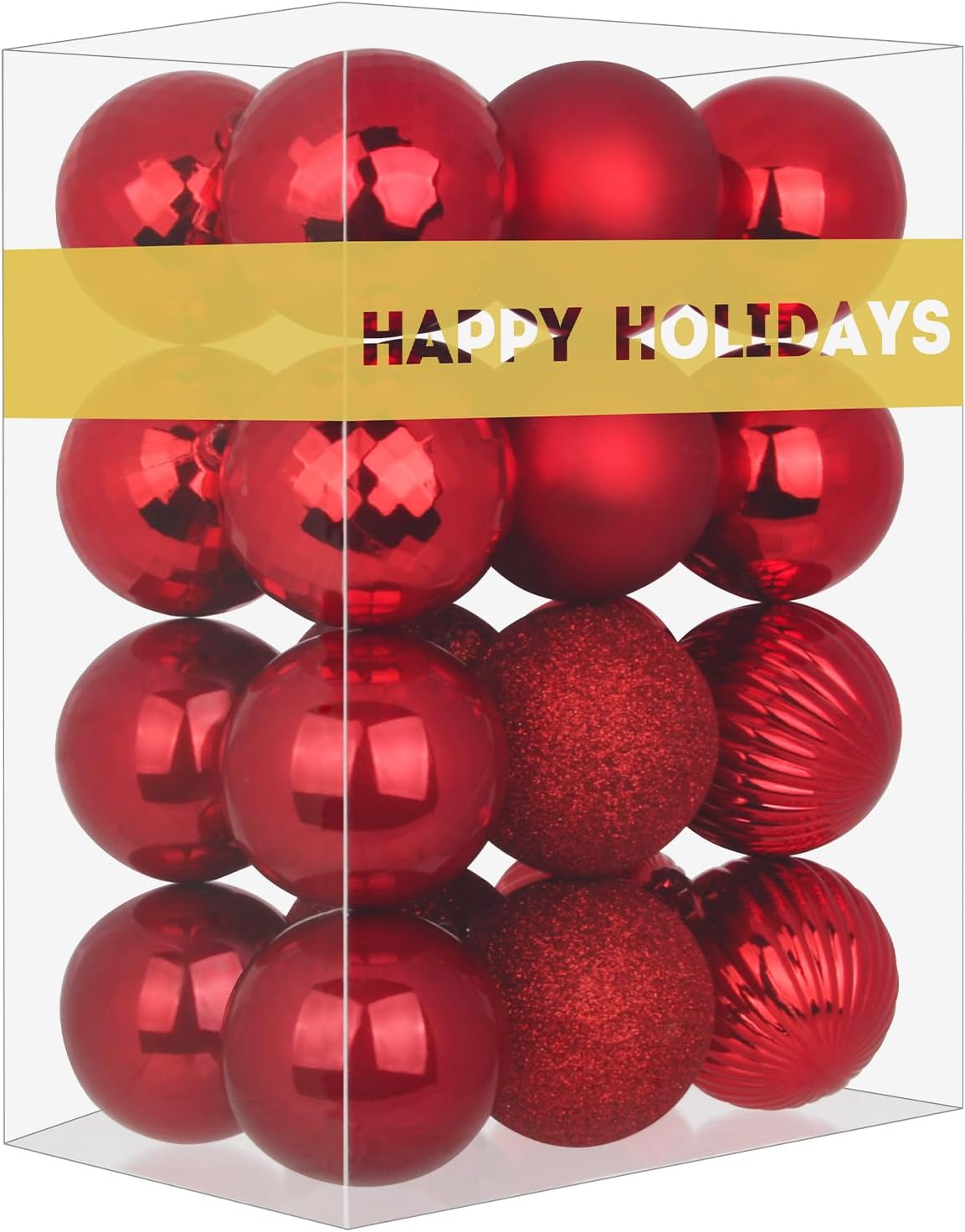 Amazon.com: Vickerman Red Ornament Ball Set Shiny and Matte Finish ...