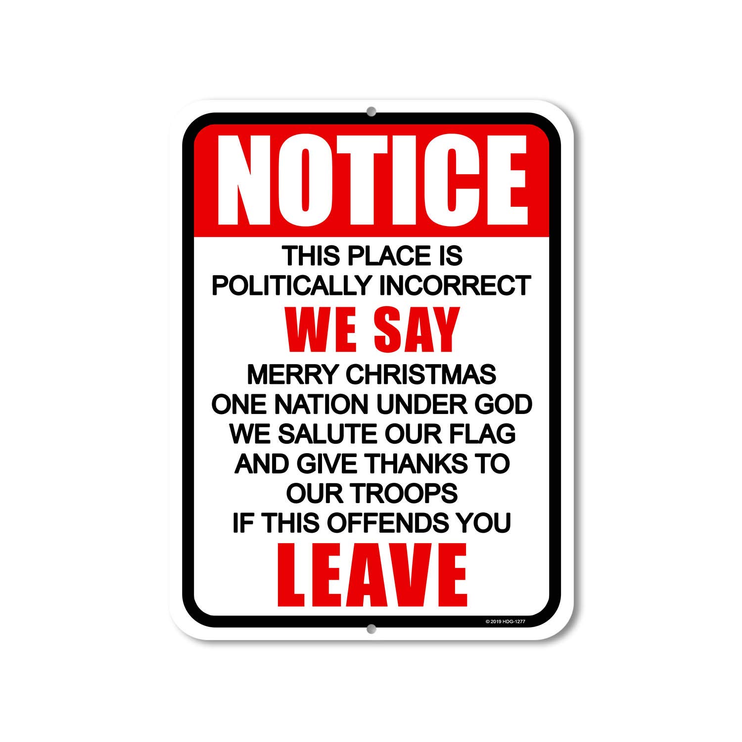 Amazon.com: Honey Dew Gifts Front Door Signs, Notice this Place is ...