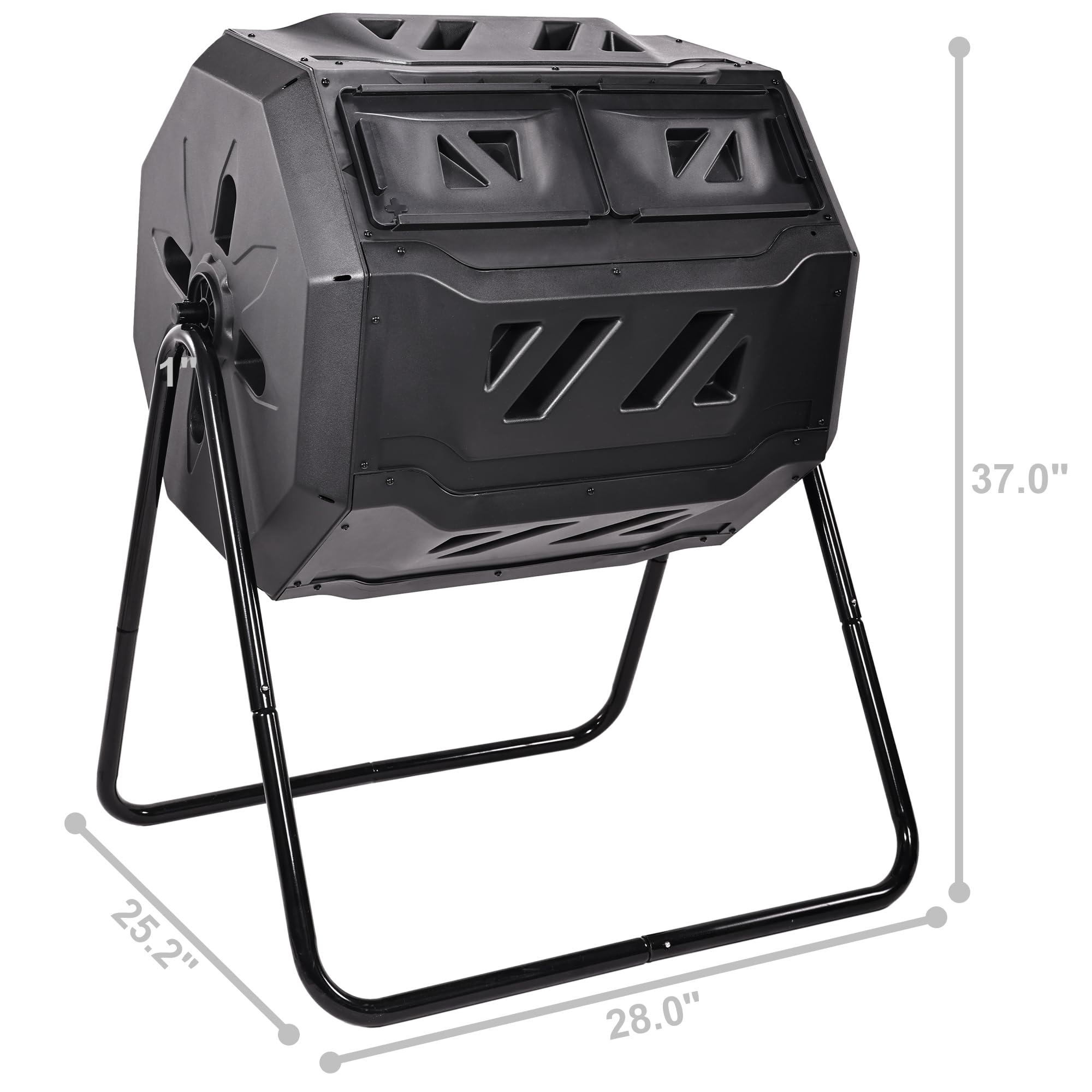 Snapklik.com : Elevon Outdoor Tumbling Composter Dual Rotating Batch ...