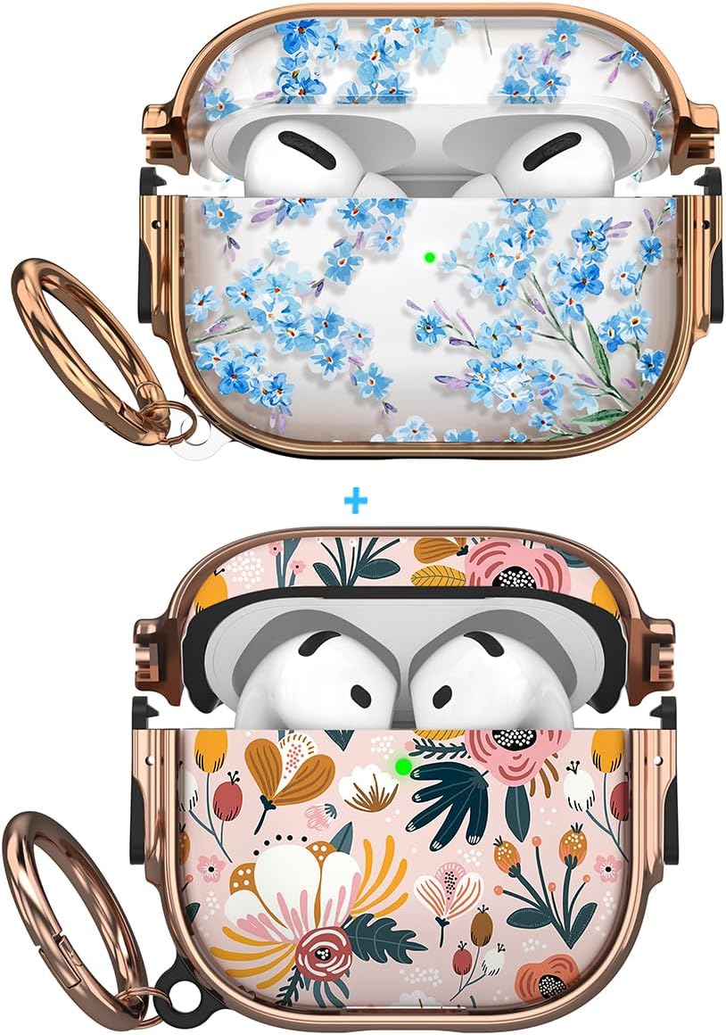 Amazon.com: Maxjoy for AirPod 4 Case Lock, Flower AirPod Pro 2 Case for ...