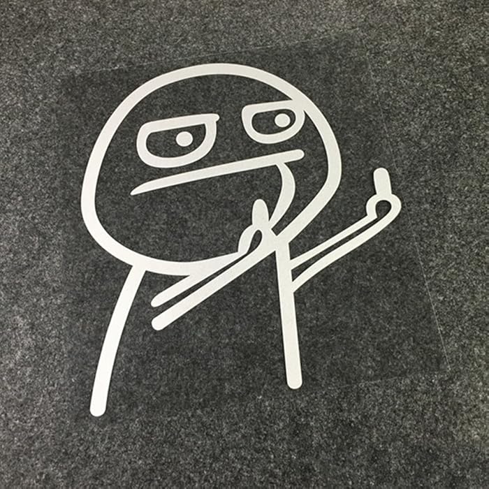 Buy ISEE 360® Cartoon Middle Finger Stickers Phrases for Any Cars Sides ...