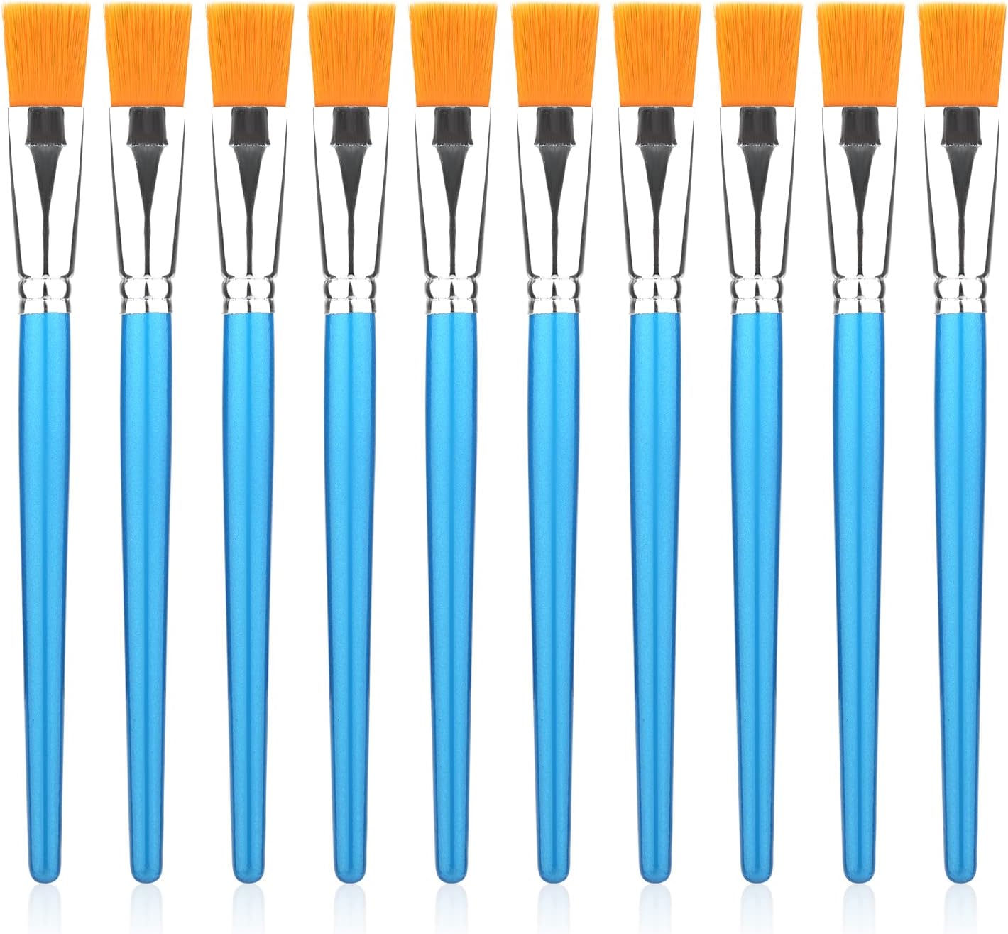 Amazon.com: 12 Pcs 1 Inch Flat Paint Brush for Acrylic Painting Wooden ...