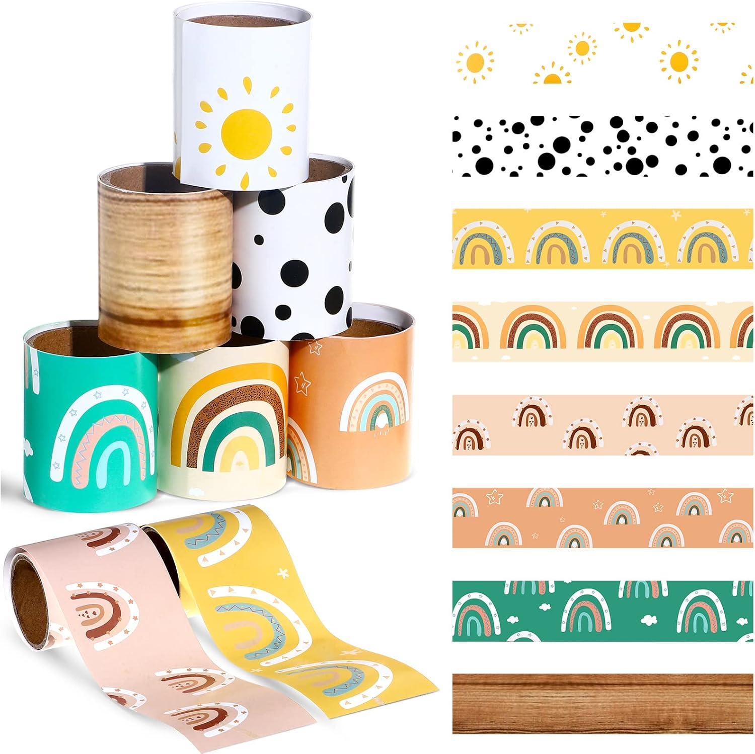 Boho Rainbow Bulletin Board Borders - 40 Pulgadas, Chile | Ubuy