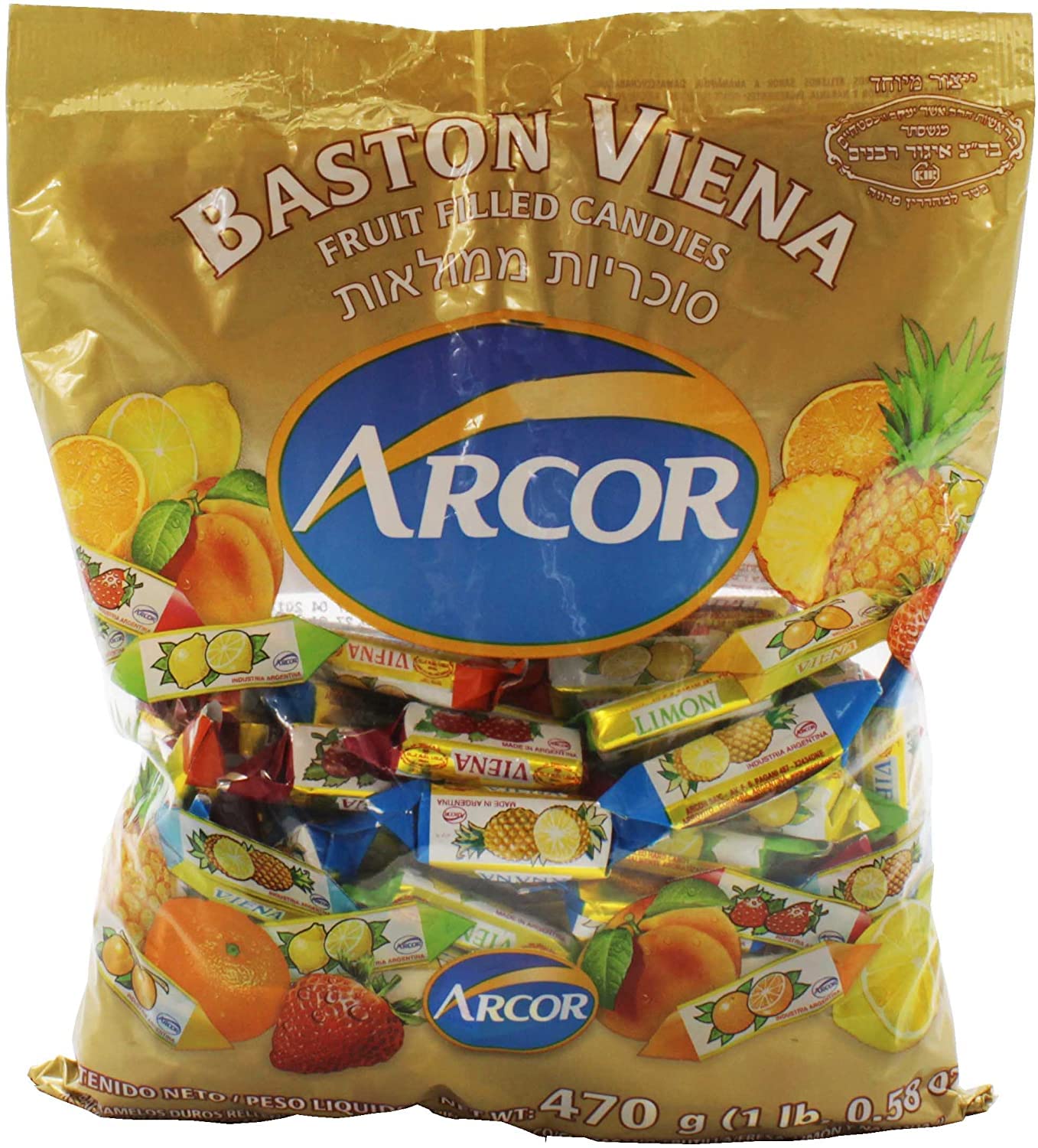 Buy Arcor Fruit Filled Candy 470g, Chewy Sweets With a Fruity Centre ...