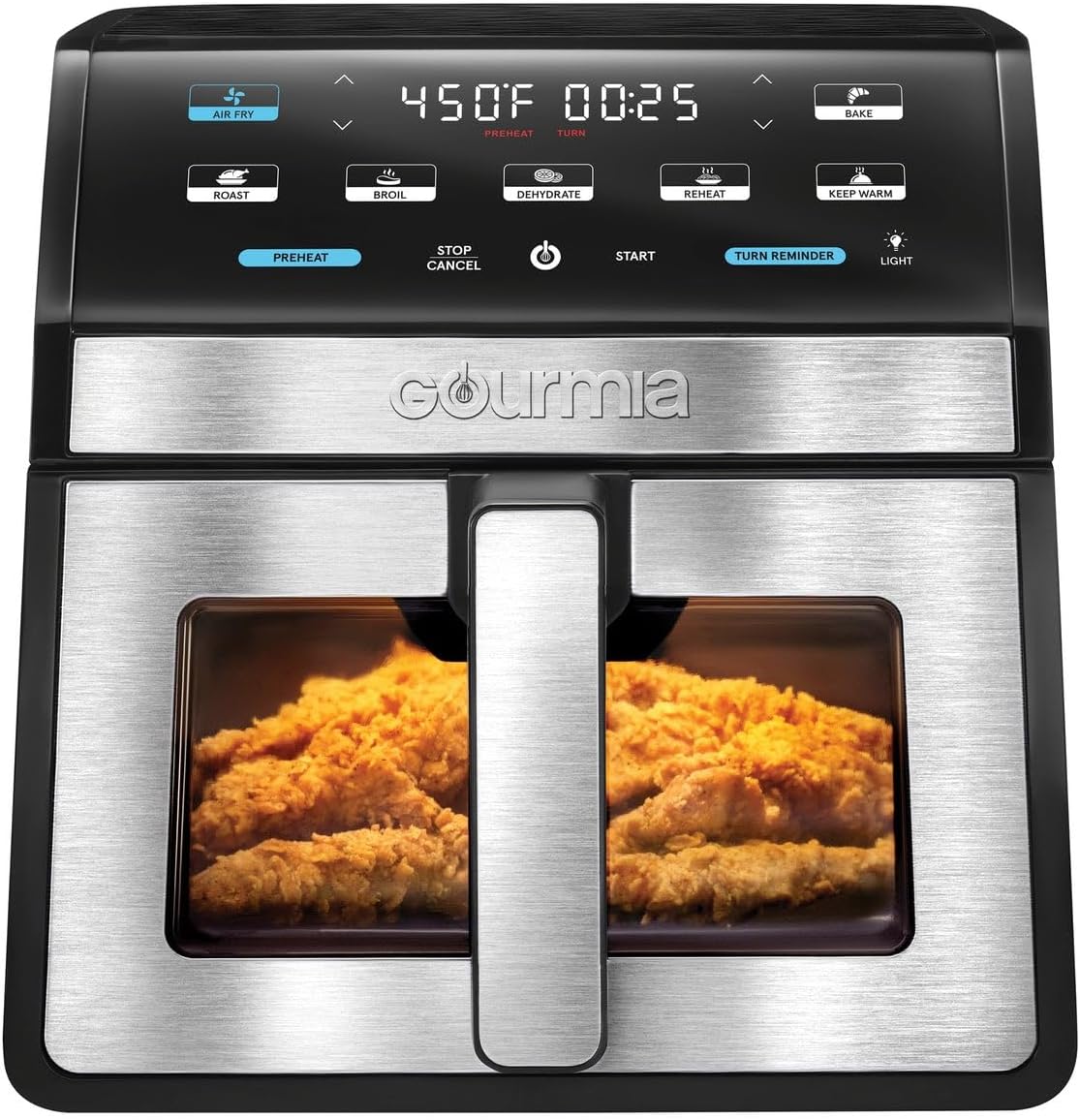 Amazon.com: Gourmiaa 8-Quart Digital Air Fryer with Window & Light ...