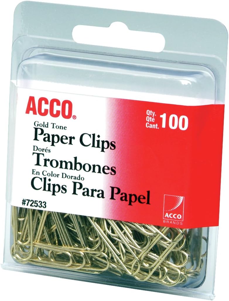 Amazon.com : Deoot 600 Paper Clips,Office Gold Paper Clips Assorted ...