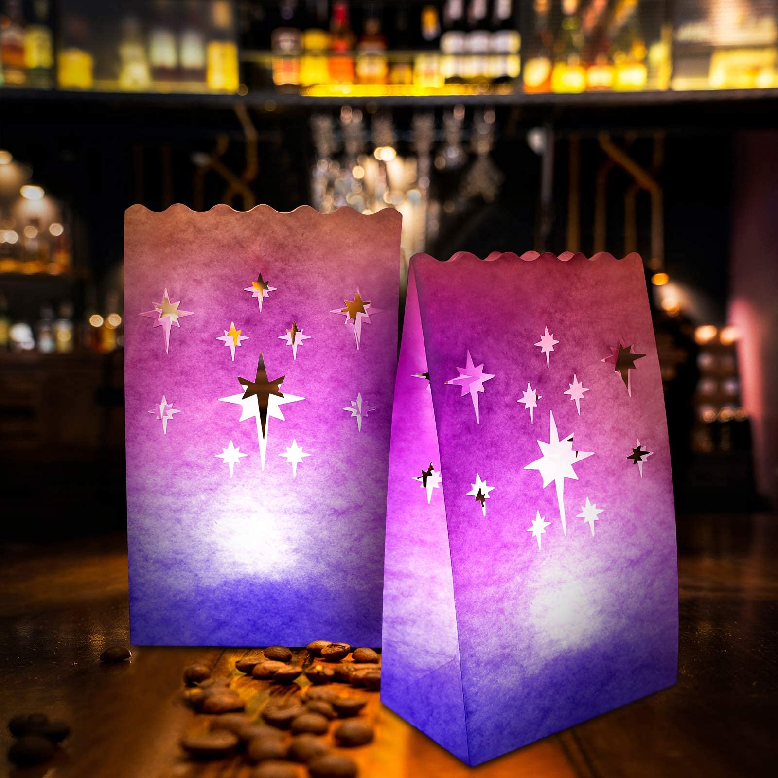 Paper Bag Luminary Patterns Luminary Bags With Heart Designs By