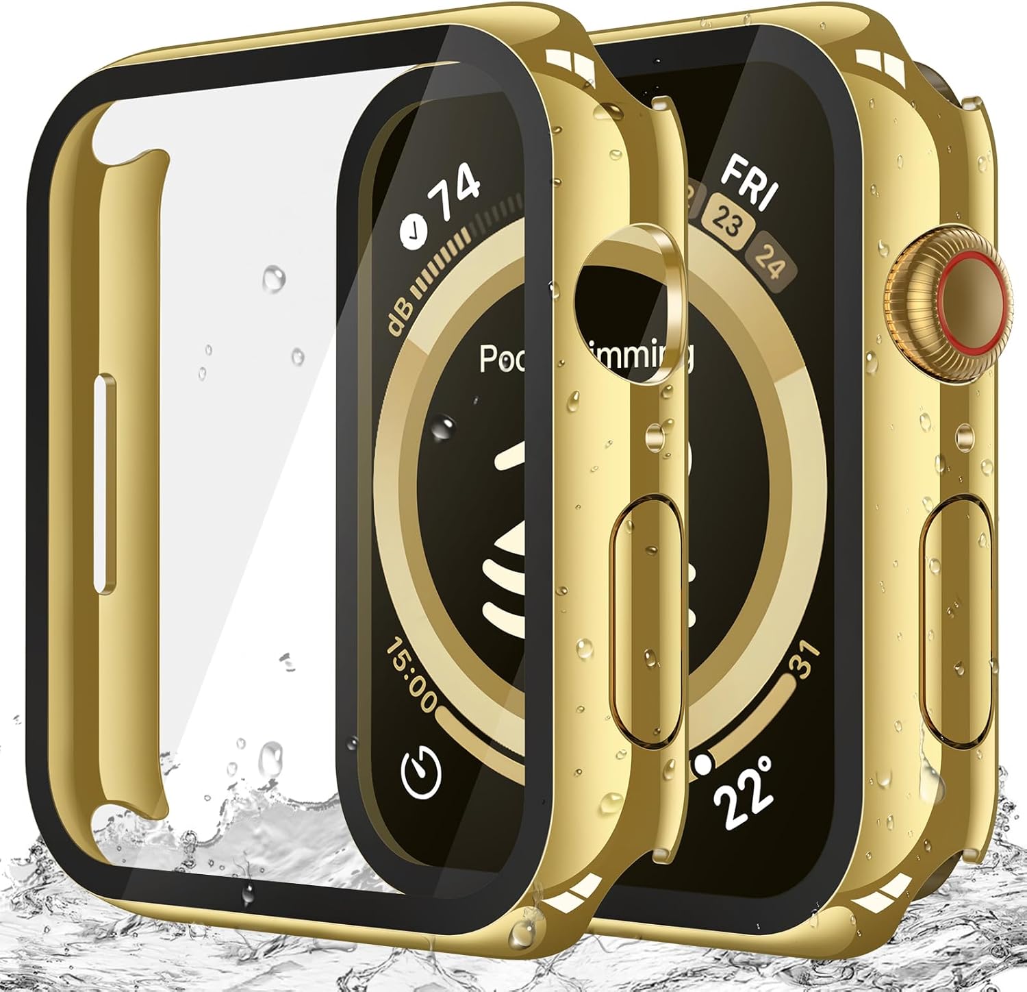 Amazon.com: Misxi [2 Pack] Waterproof Hard Case with Tempered Glass ...