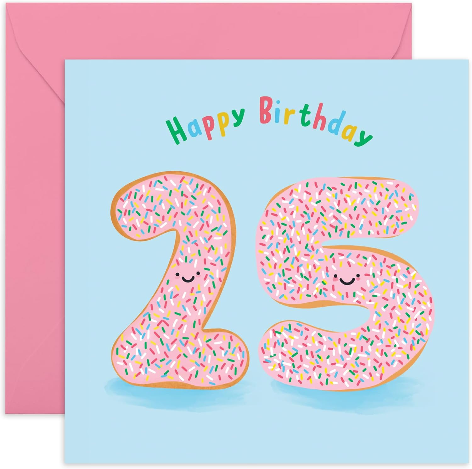 Amazon.com : CENTRAL 23 25th Birthday Card For Her Him - Donut Age 25 ...