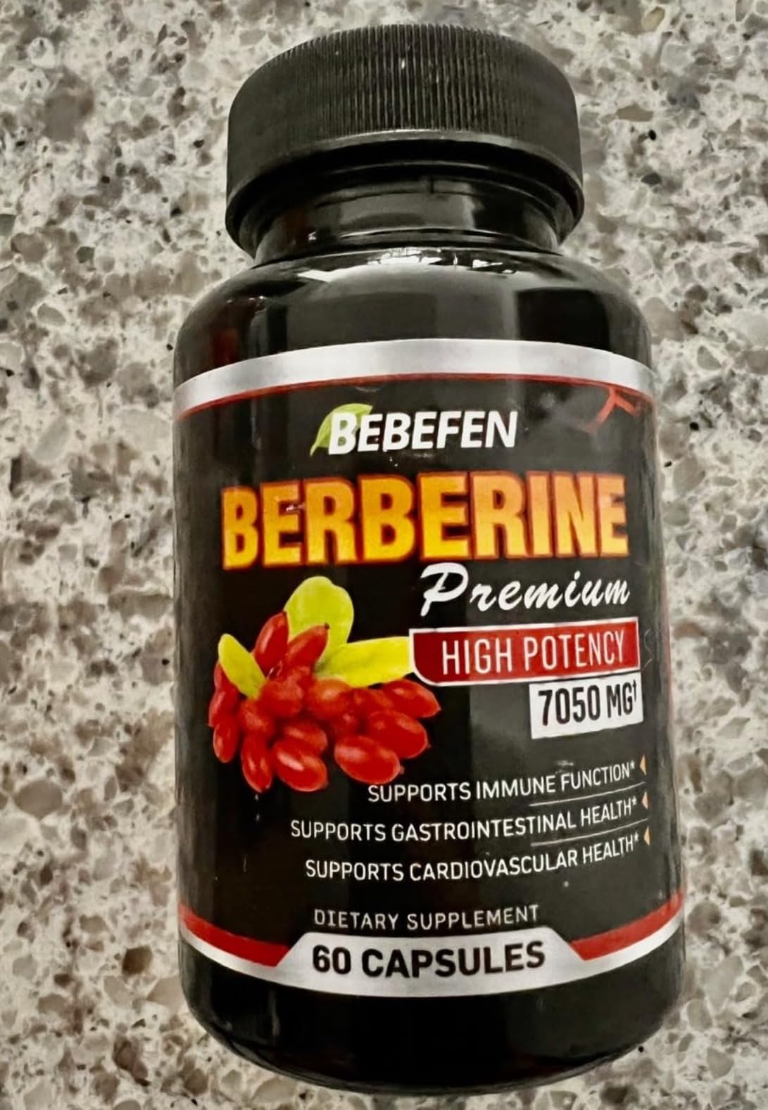 (2 Packs) Berberine Extract Capsules - 7050mg Formula Pills with Black ...
