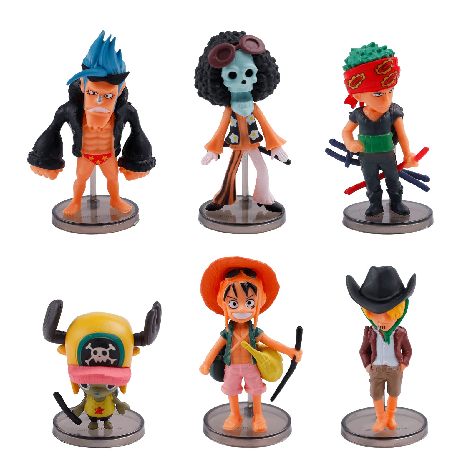 G Ahora6pcs One Piece Figurines Luffy Sanji Characters Action Figures ...