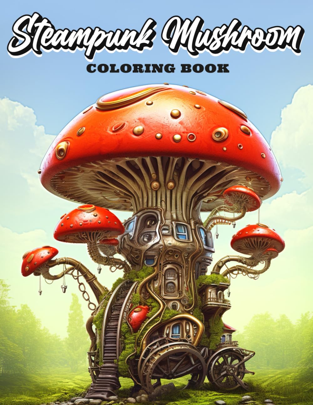 Amazon.com: Steampunk Mushroom Coloring Book For Adults: Germinate ...