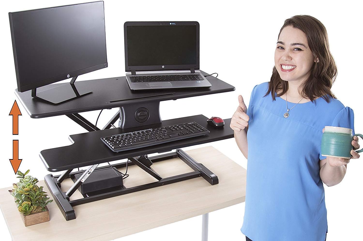 Buy Stand Steady Flexpro Hero Power | Electric Standing Desk Converter ...