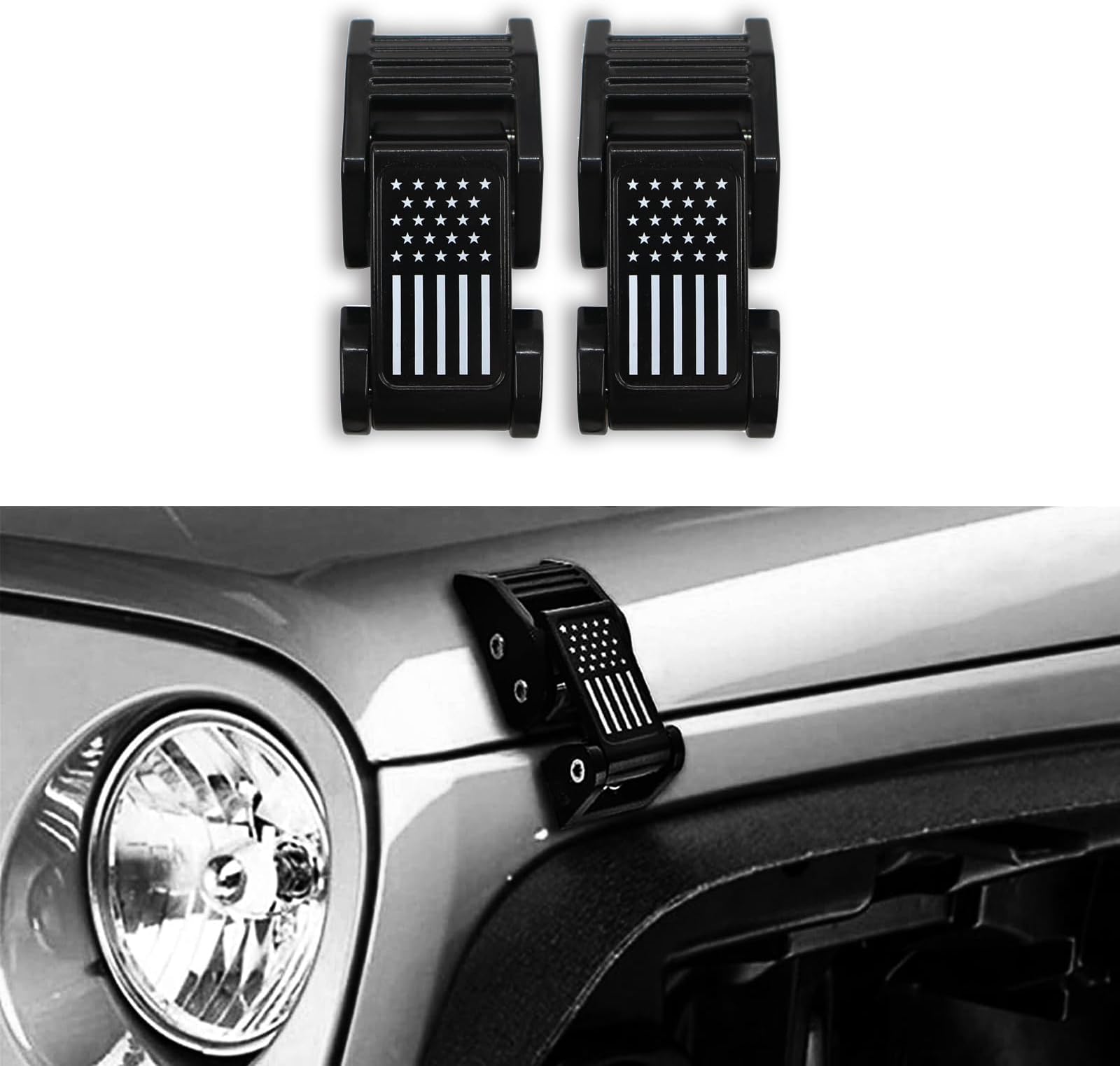 Amazon.com: Metal Hood Latches with Keys - Compatible with Jeep ...