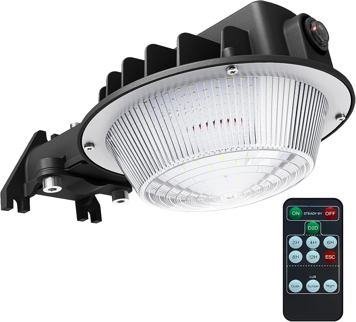 Atfoyer 100W LED Barn Light, Remote Control Dusk to Dawn Area Lighting ...