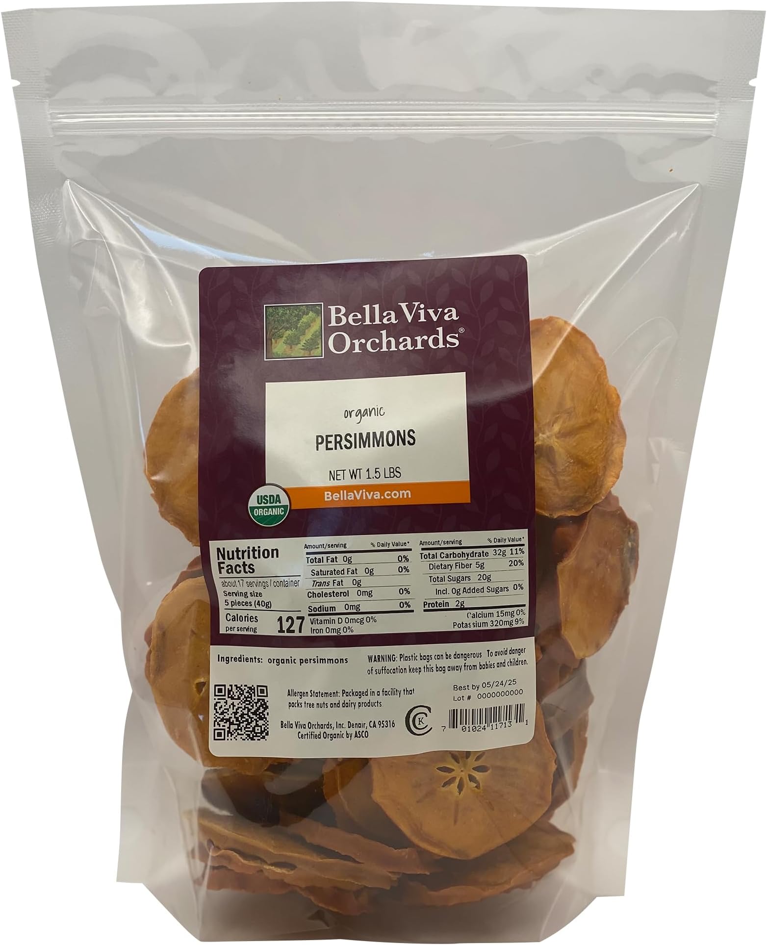 Amazon.com: Sun Dried Persimmons Organic Japanese Hand Massaged ...