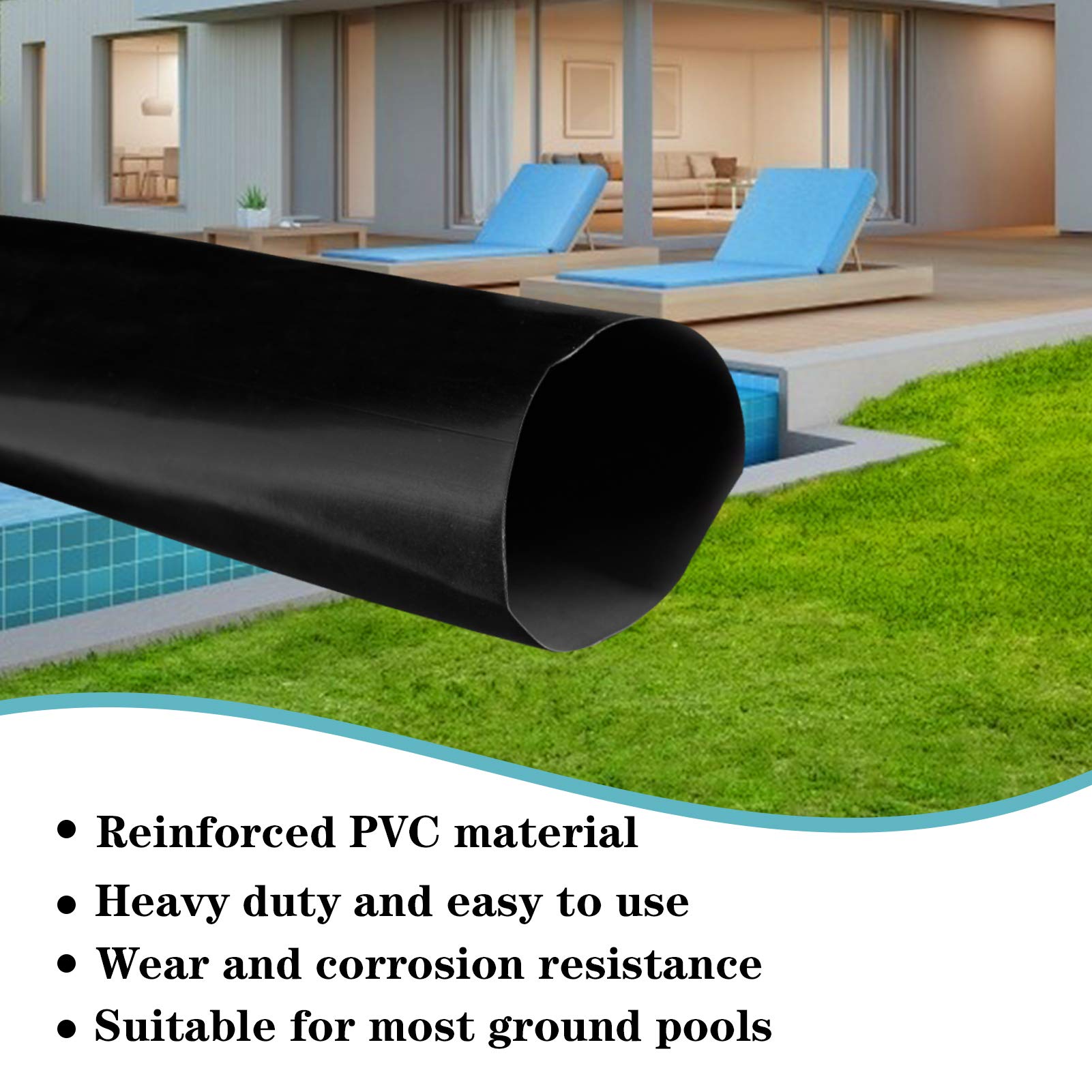 Snapklik.com : 2 Pack 2" X 50 Swimming Pool Backwash Hose- Weather ...