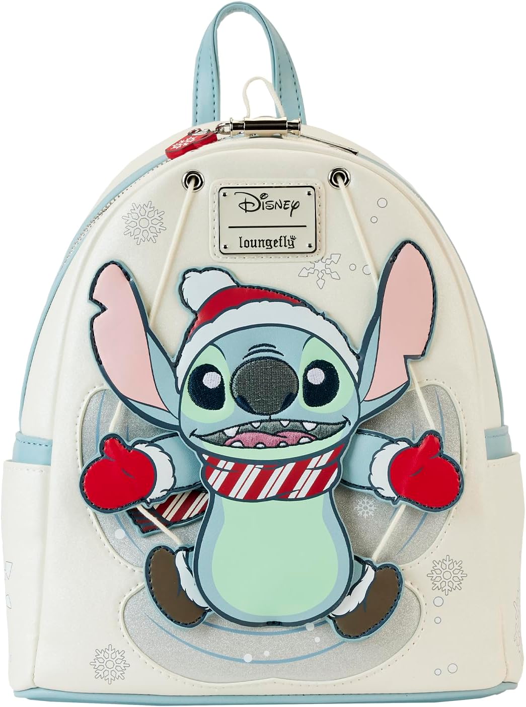 Amazon.com | Disney Stitch Holiday Snow Angel Glitter Mini Backpack ...