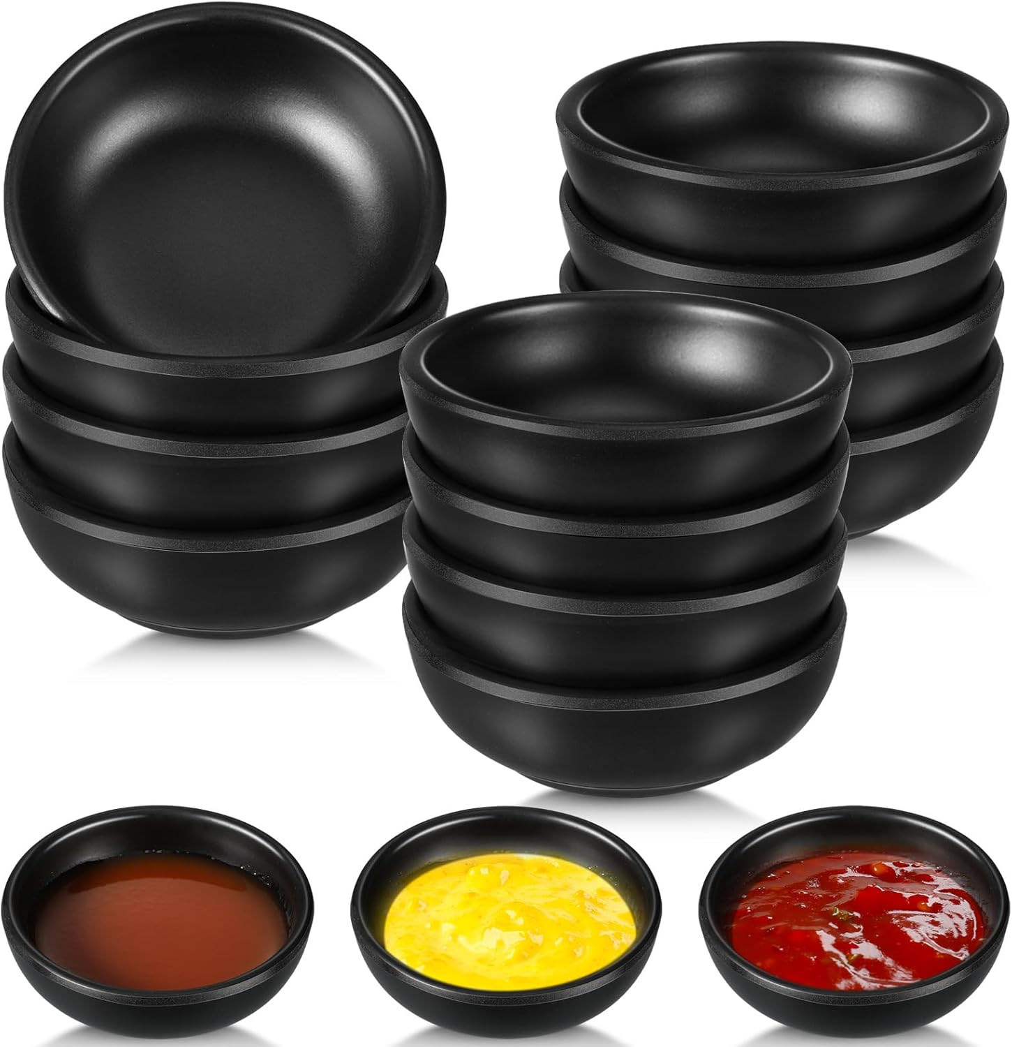 Amazon.com | Ninehaoou 12 Pcs Dip Bowls Set 1.7oz Sauce Soy Dishes ...