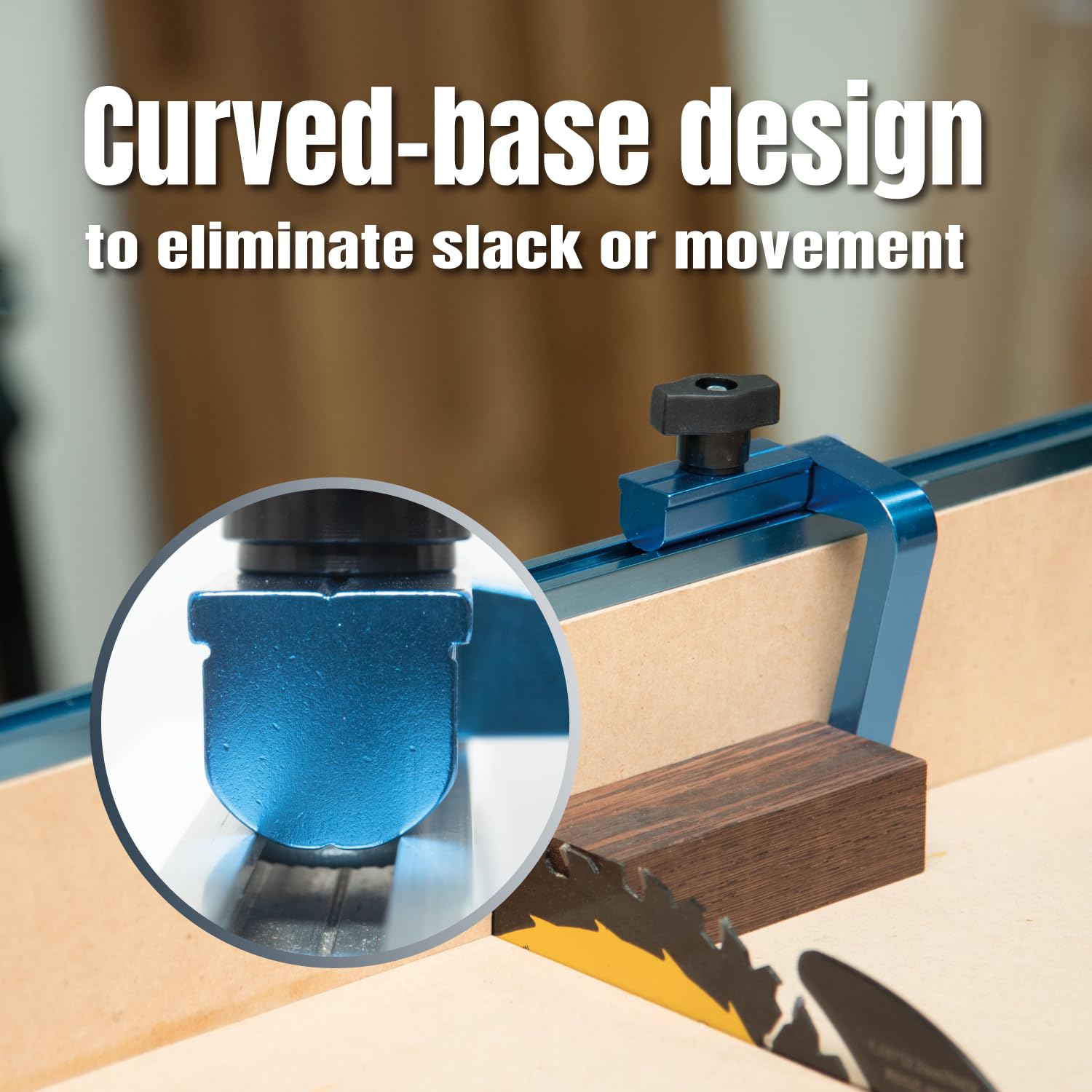 Snapklik.com : POWERTEC 3" Fence Flip Stop, Patent Pending Curved-Based ...