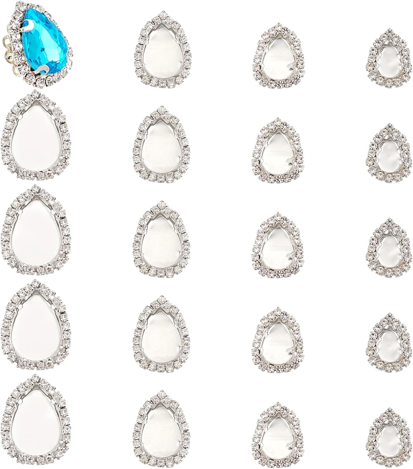 Amazon.com: PH PandaHall 24pcs Prong Settings for Gemstones 4 Style ...